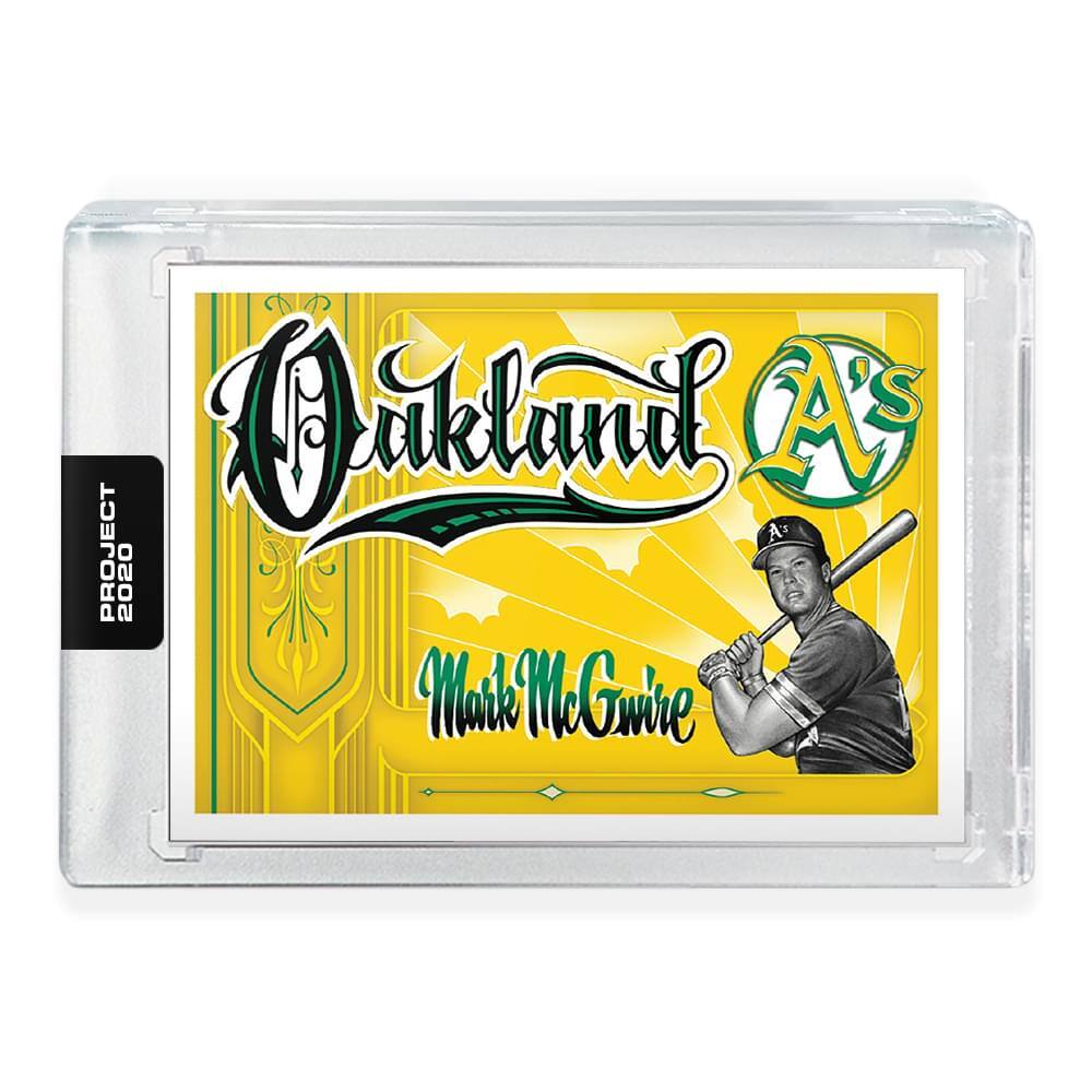 Topps PROJECT 2020 Card 111 1987 Mark McGwire by Mister Cartoon Yellow ...