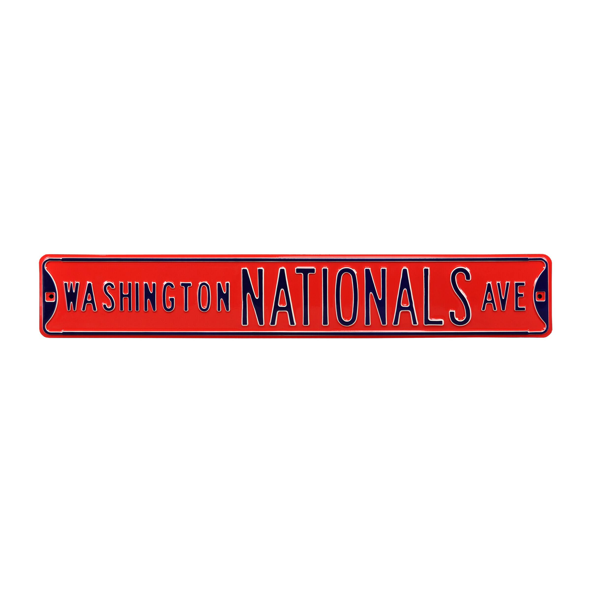 Authentic Street Signs Washington Nationals 6" x 36" Steel Ave Sign ...