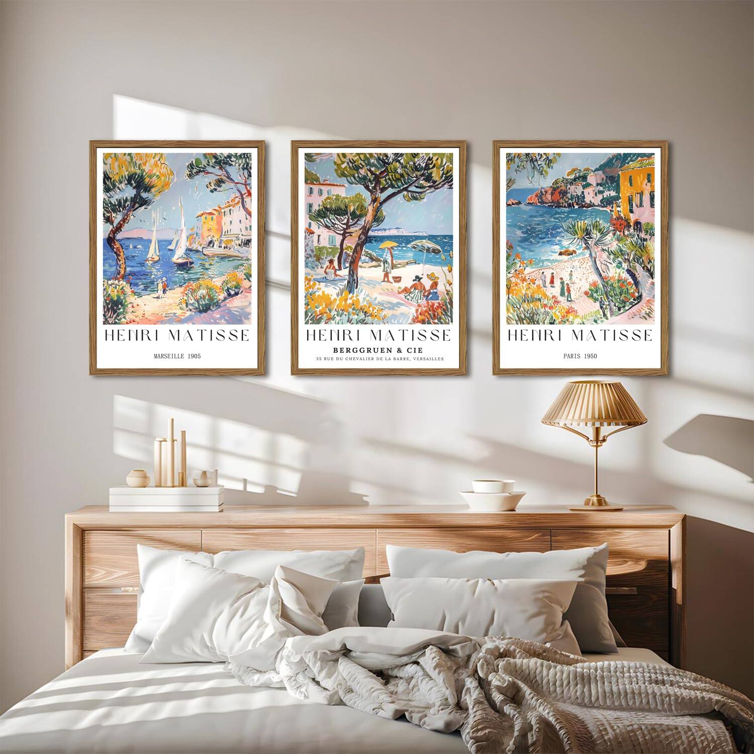 Hirose Alice Henri Matisse Wall Art Framed Amalfi Coast Wall Decor Paintings Vintage Abstract ...