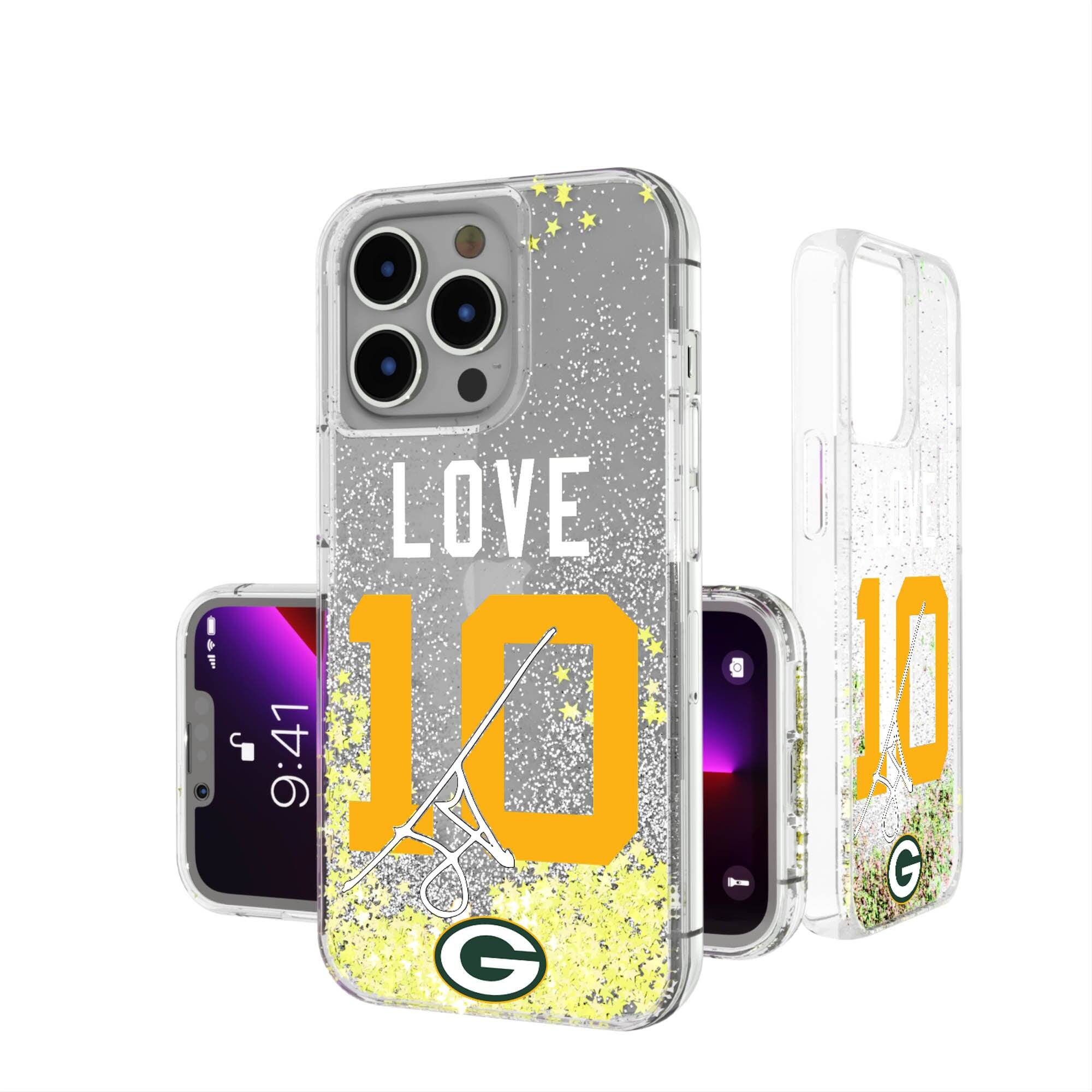 Keyscaper NFL Jordan Love Green Bay Packers iPhone Glitter Phone Case ...