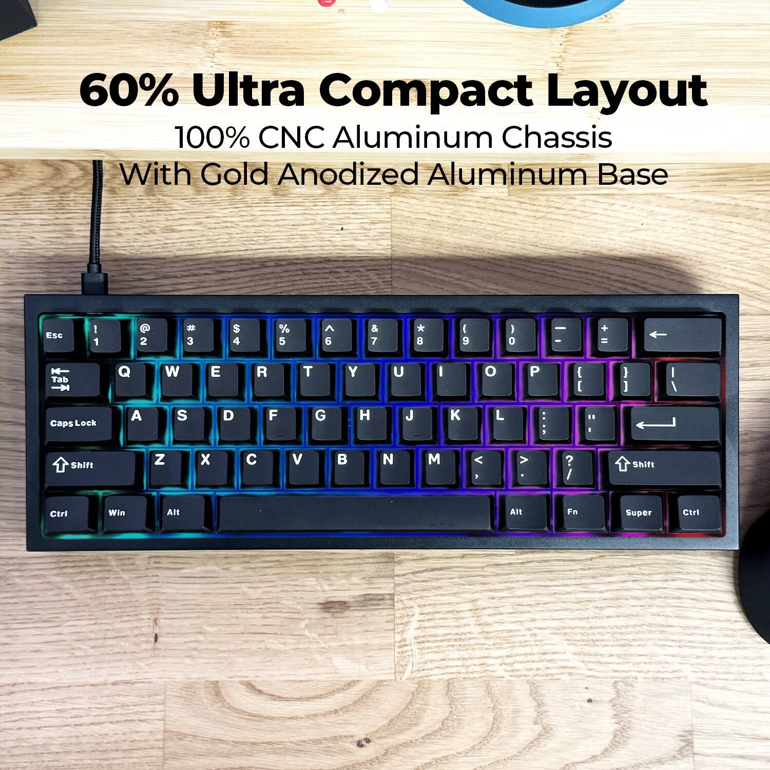 CyberPowerPC CK60 60% Wired RGB Mechanical Linear Switch Gaming Keyboard Black CK60B - Best Buy