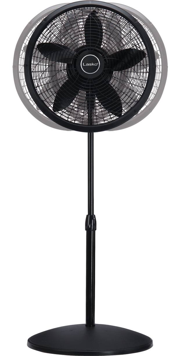 Lasko 18 in. Oscillating 3 Speed Adjustable Large Room Pedestal Fan Black 1827 - Best Buy