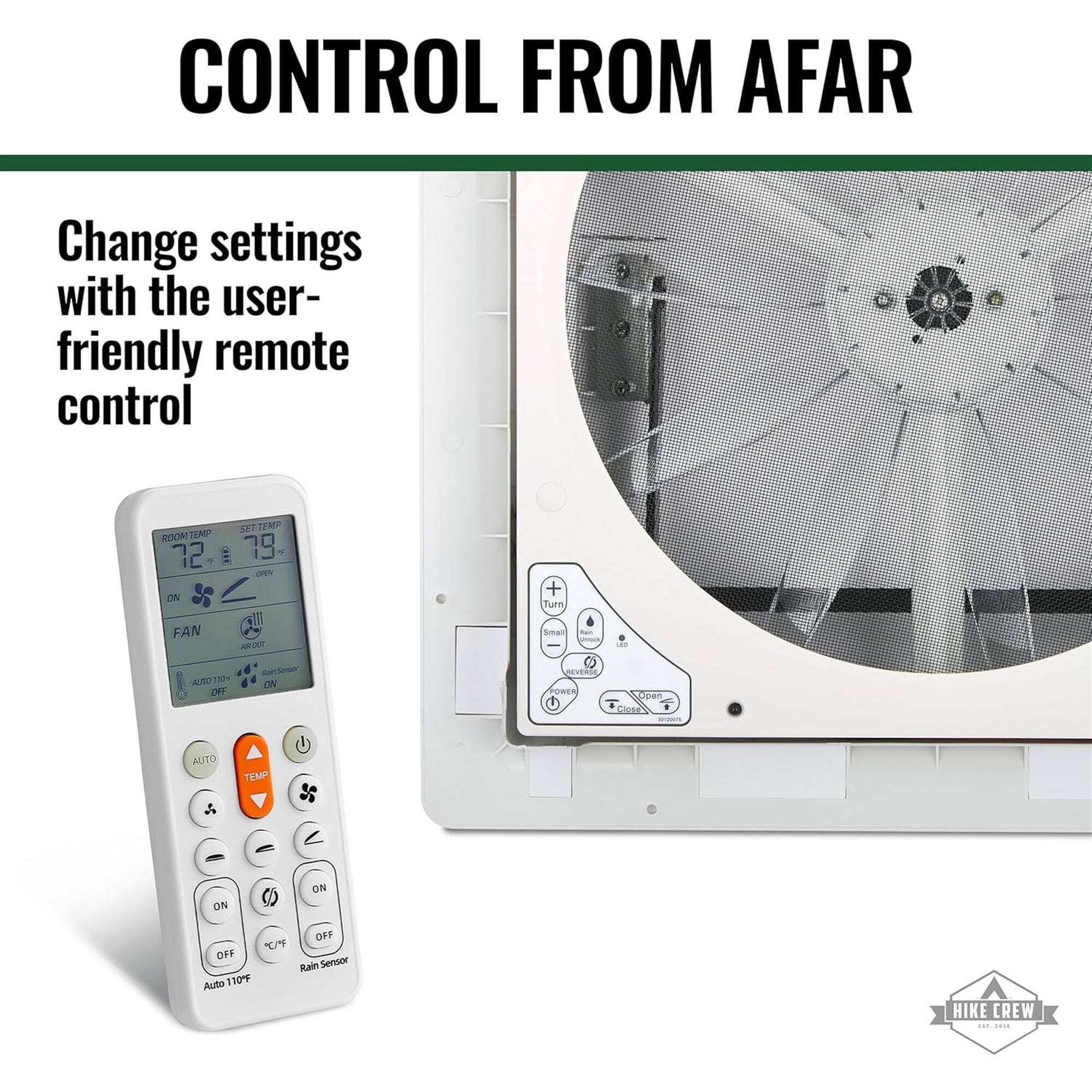 Hike Crew 16” RV Roof Vent Fan, 12V 10 Speed RV Fan with LED Light ...