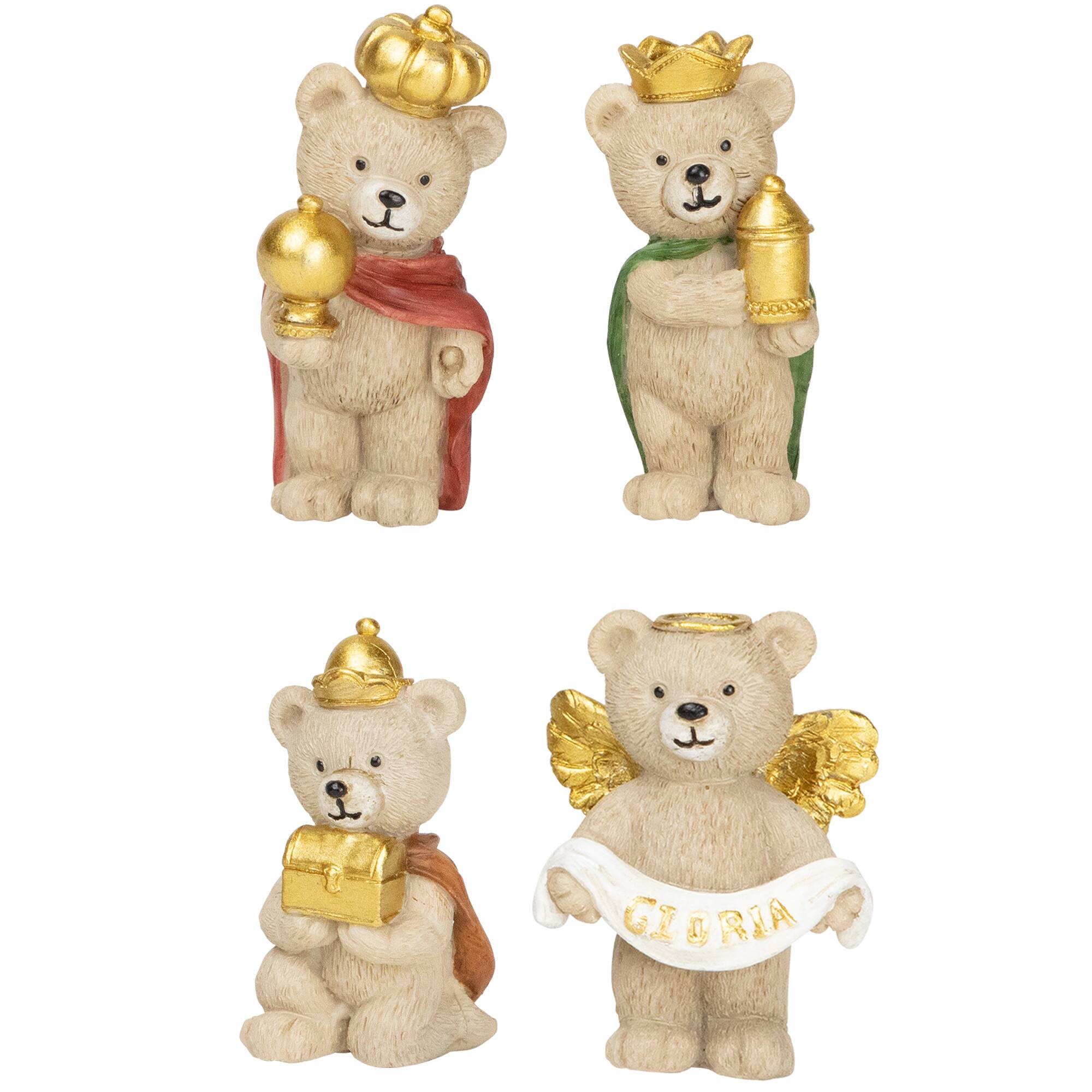 Northlight Bears Christmas Nativity Set 4.5" 8 Piece Multi 35769887 ...