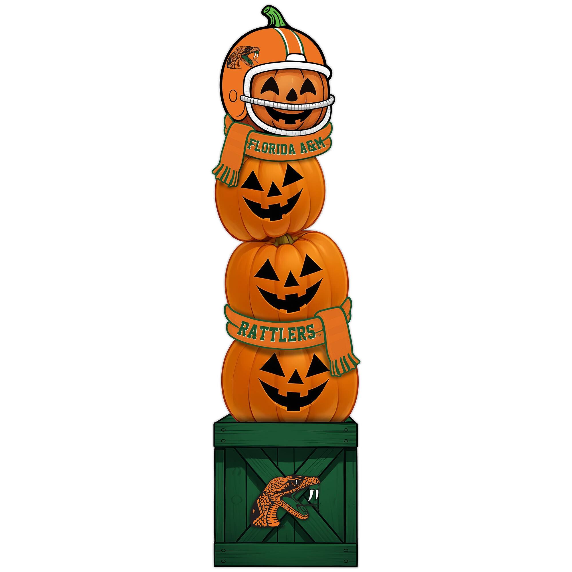 Fan Creations Florida A&M Rattlers 31" Stacked Pumpkin Leaner ...