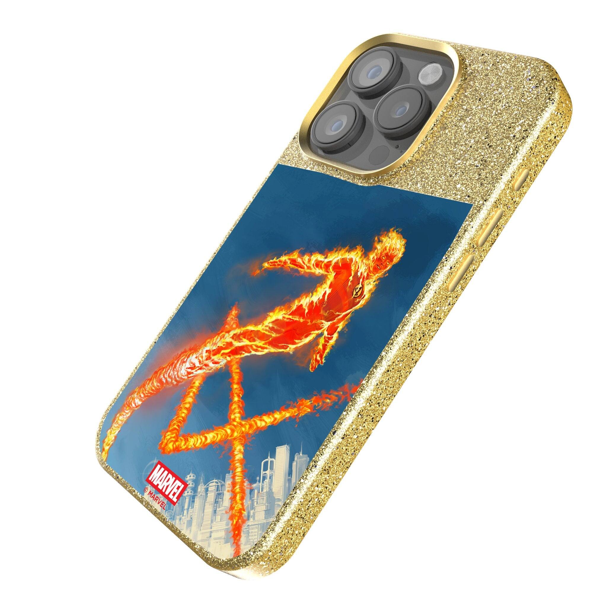 Keyscaper Marvel Cover Art Gold Bling Phone Case Apple iPhone 14 Pro ...