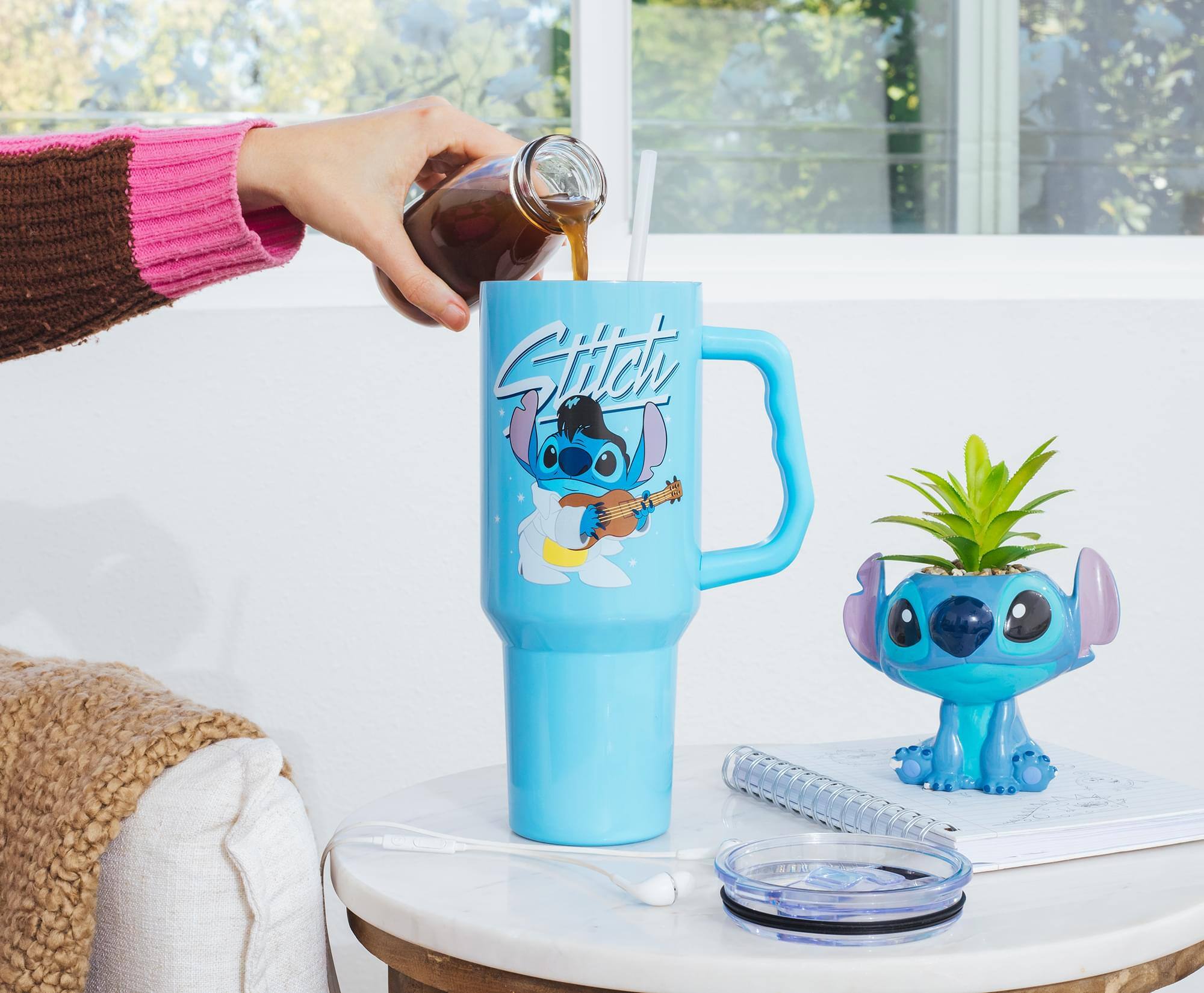 Disney Lilo & Stitch Elvis Stainless Steel Tumbler With Handle | Holds ...