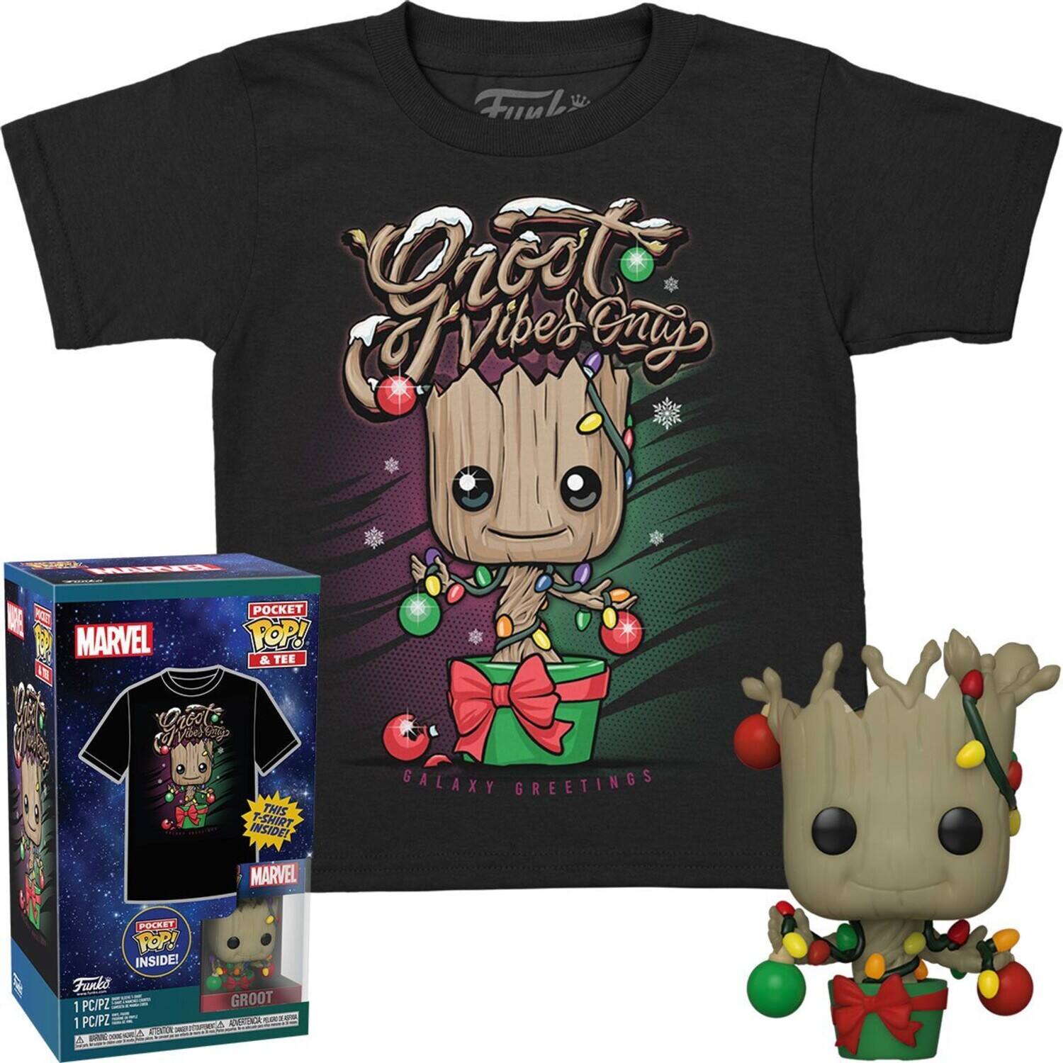 Funko POCKET POP! & TEE: Guardians of the Galaxy Holiday Groot XL ...