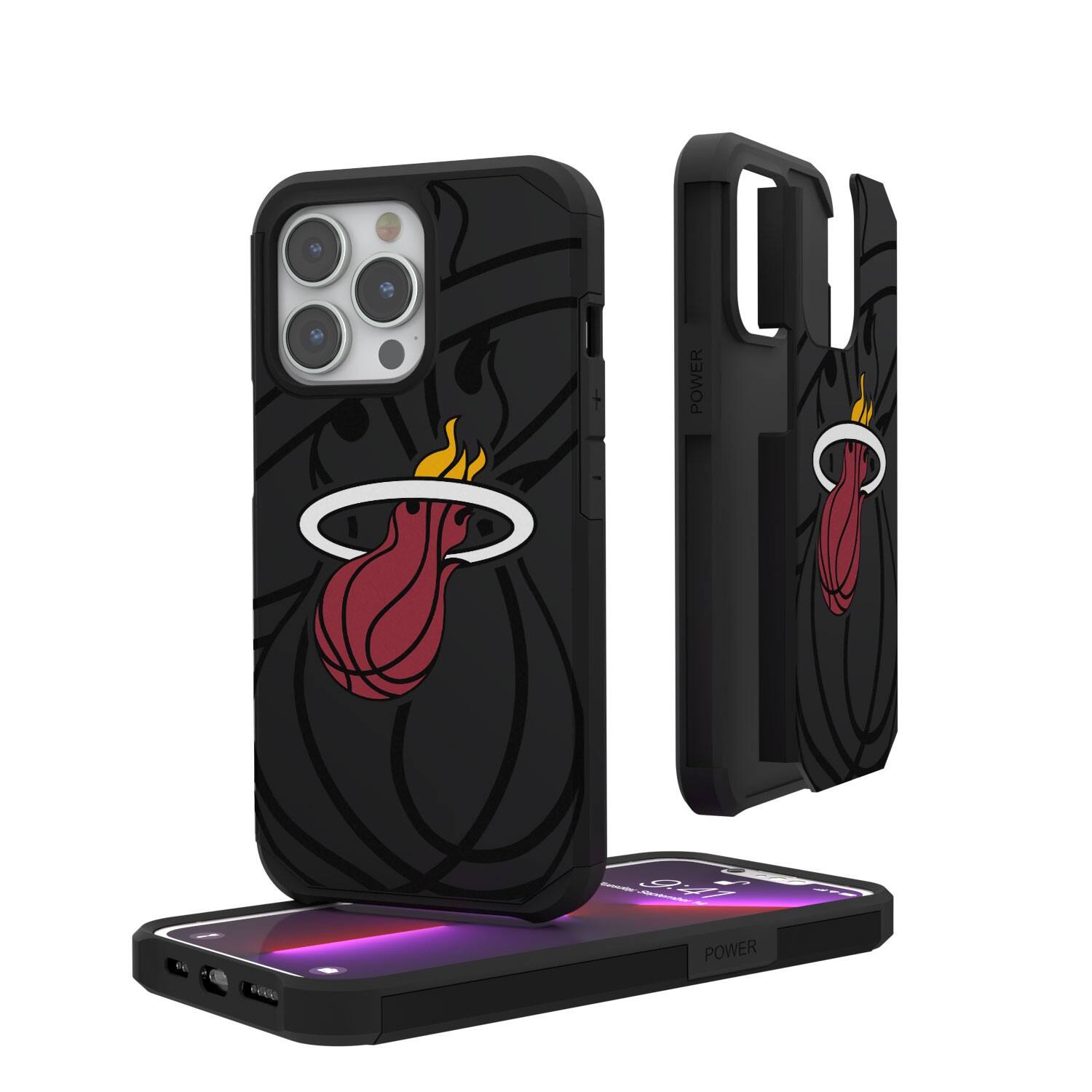 MiaMI Keyscaper - NBA - Heat Monocolor Design iPhone Rugged - 14 ...