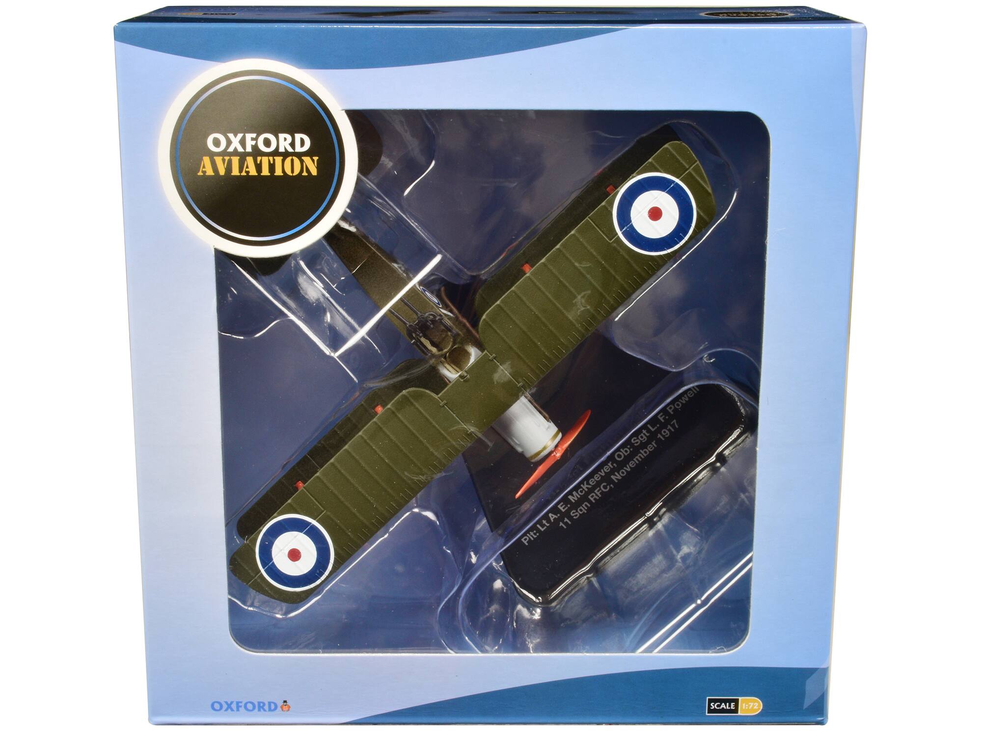 Oxford Diecast Bristol F2B Fighter Plt Lt A.E. McKeever Ob Sgt L.F. Powell 11 Squadron RFC ...