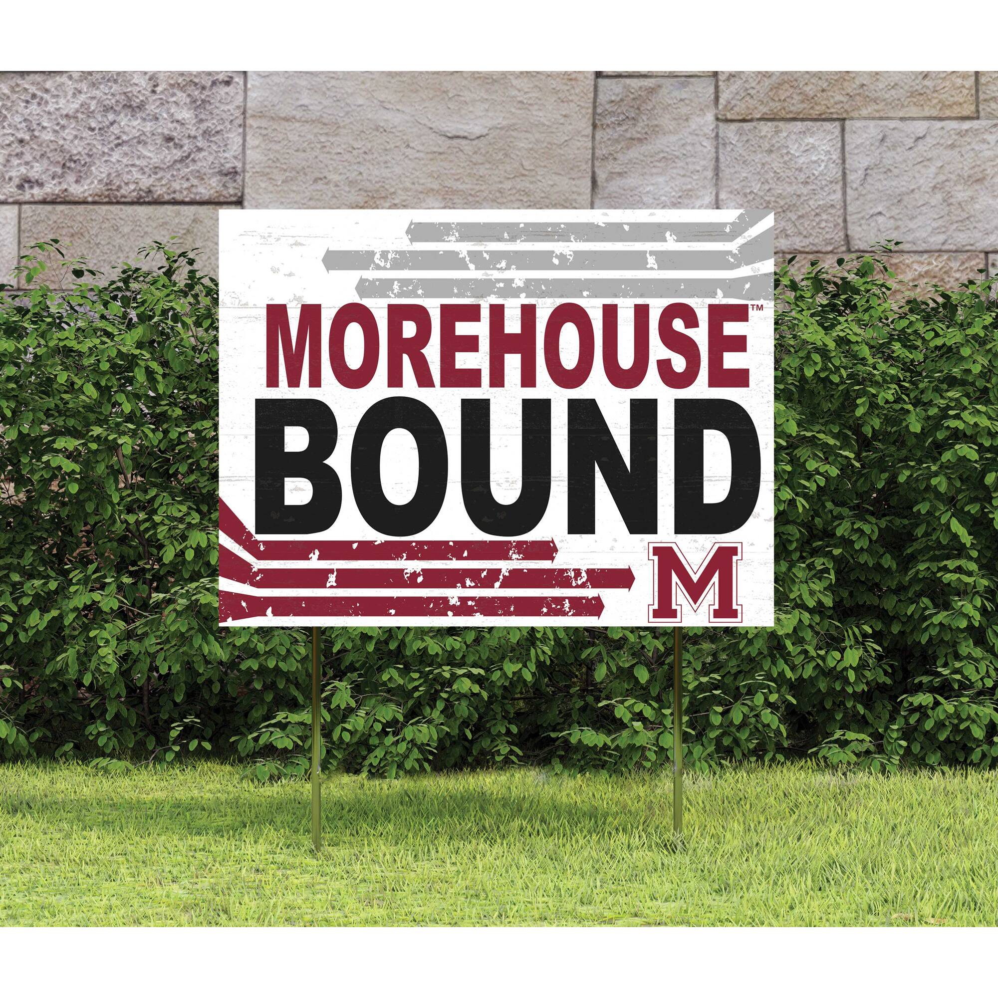 Jardine Morehouse Maroon Tigers 18'' x 24'' Bound Yard Sign White ...