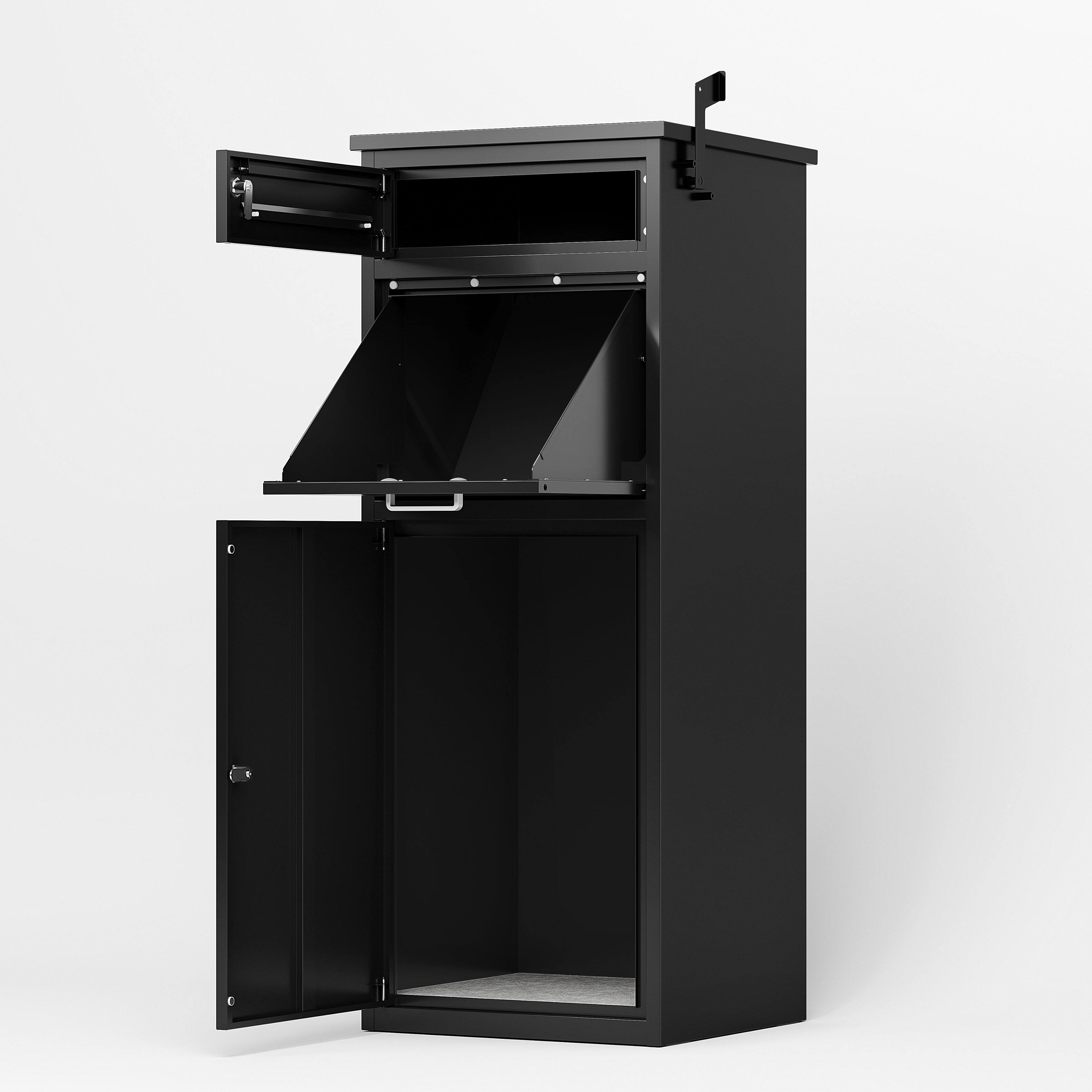 APRILSOUL Heavy Duty Steel Package Drop Box with Anti Theft Design ...