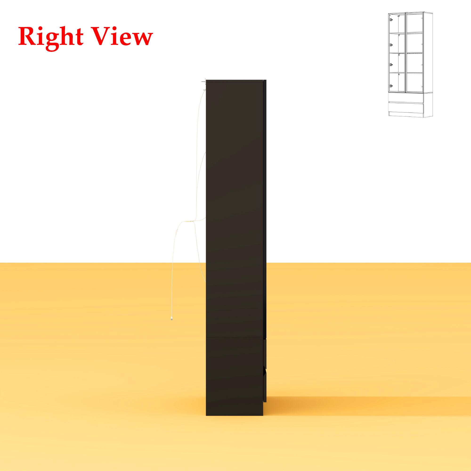 FUFU&GAGA Glass Door Display Cabinet: Press Open Design 3 Color ...