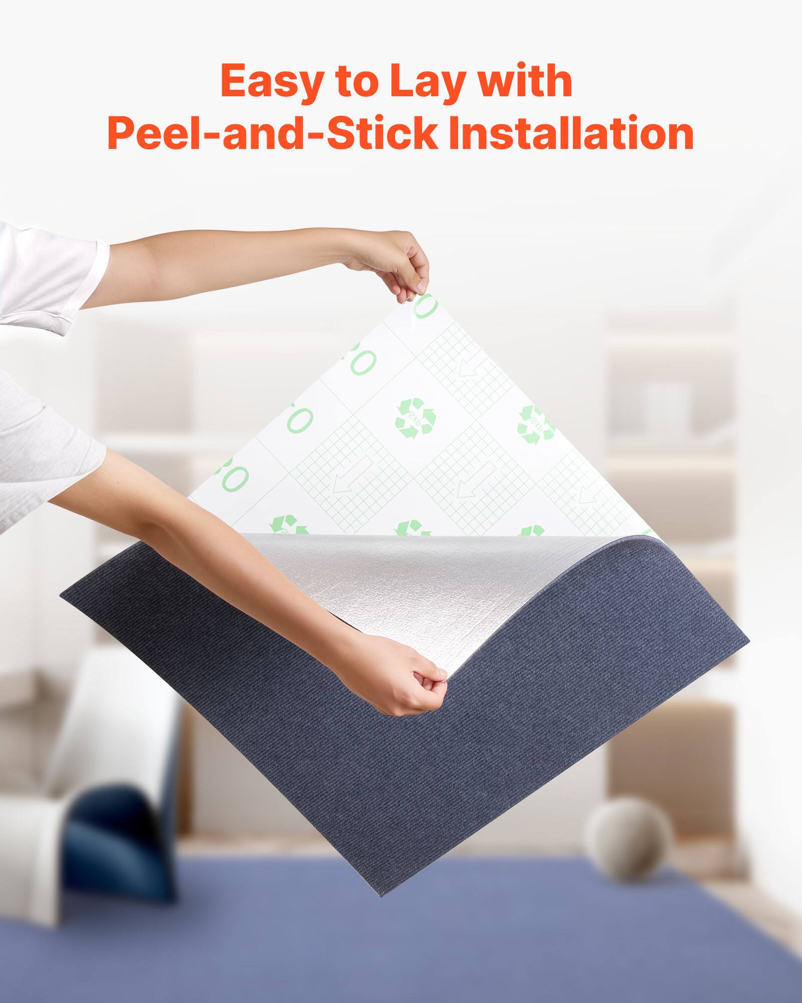 VEVOR 24x24 inch Carpet Tiles, 15 Pack Peel and Stick Squares, Self ...