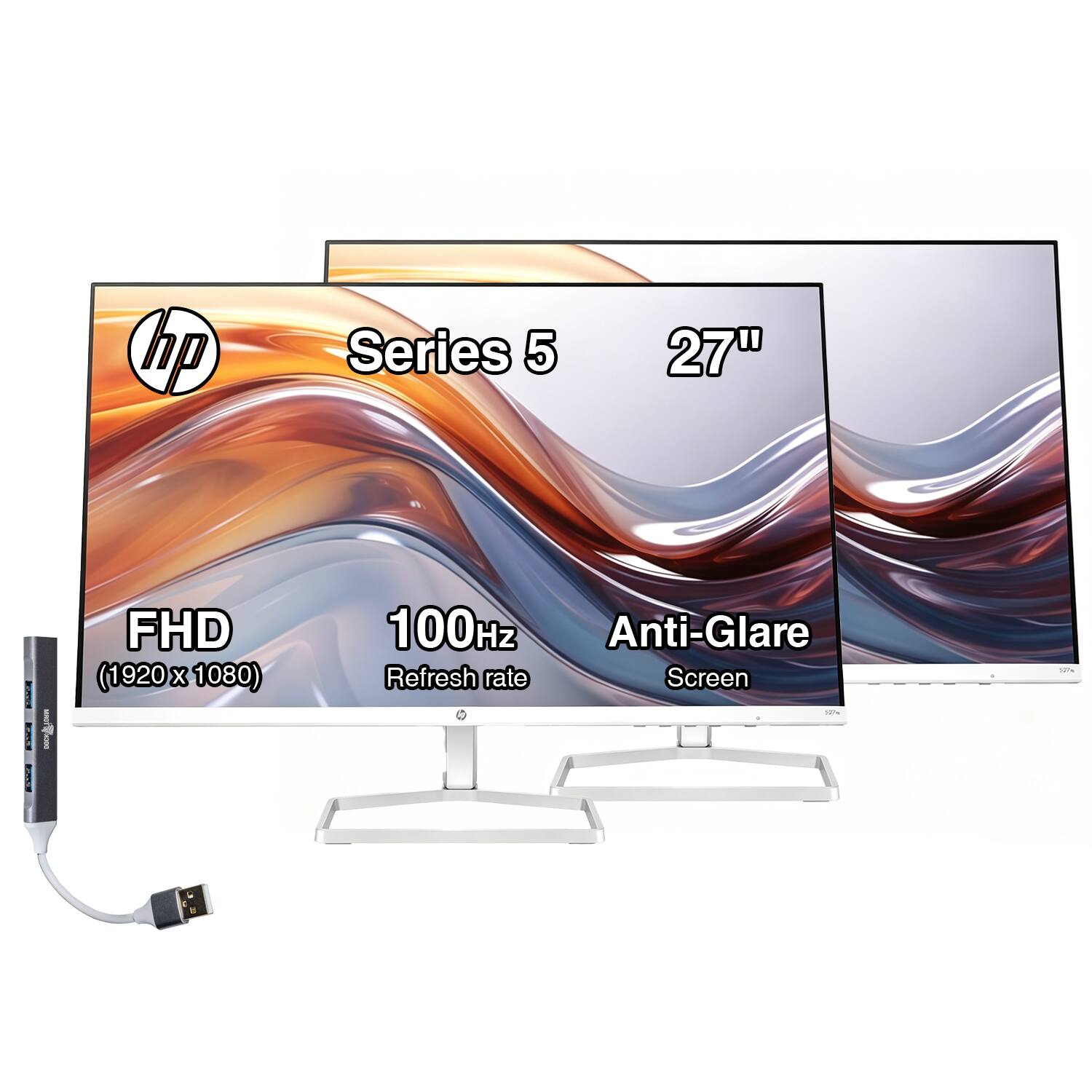 HP Series 5 27" FHD IPS Monitor with 5ms Response Time, Flicker Free ...