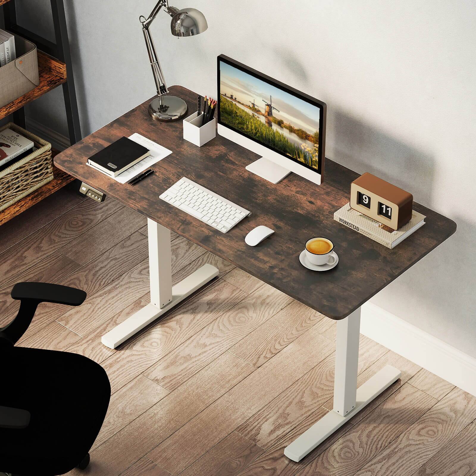 Costway 48" x 24" Electric Standing Desk with LED Display 2 Memory ...