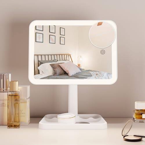 Cedar Assembly Mirror LED Lighted Magnifying Rechargeable Portable ...