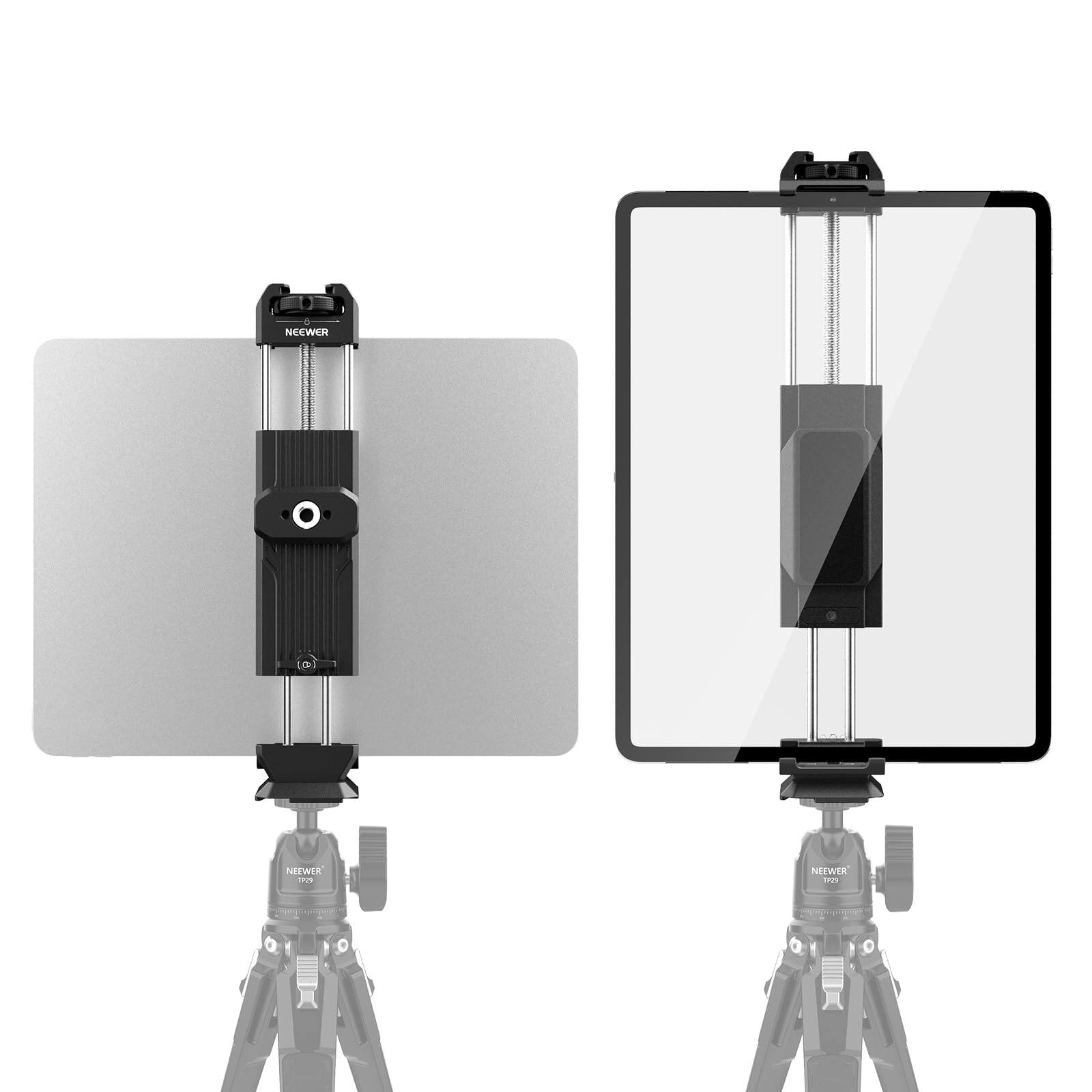 Neewer Tablet Holder for iPad,Cold Shoe,Arca,NATO,1/4" Black PA100 ...