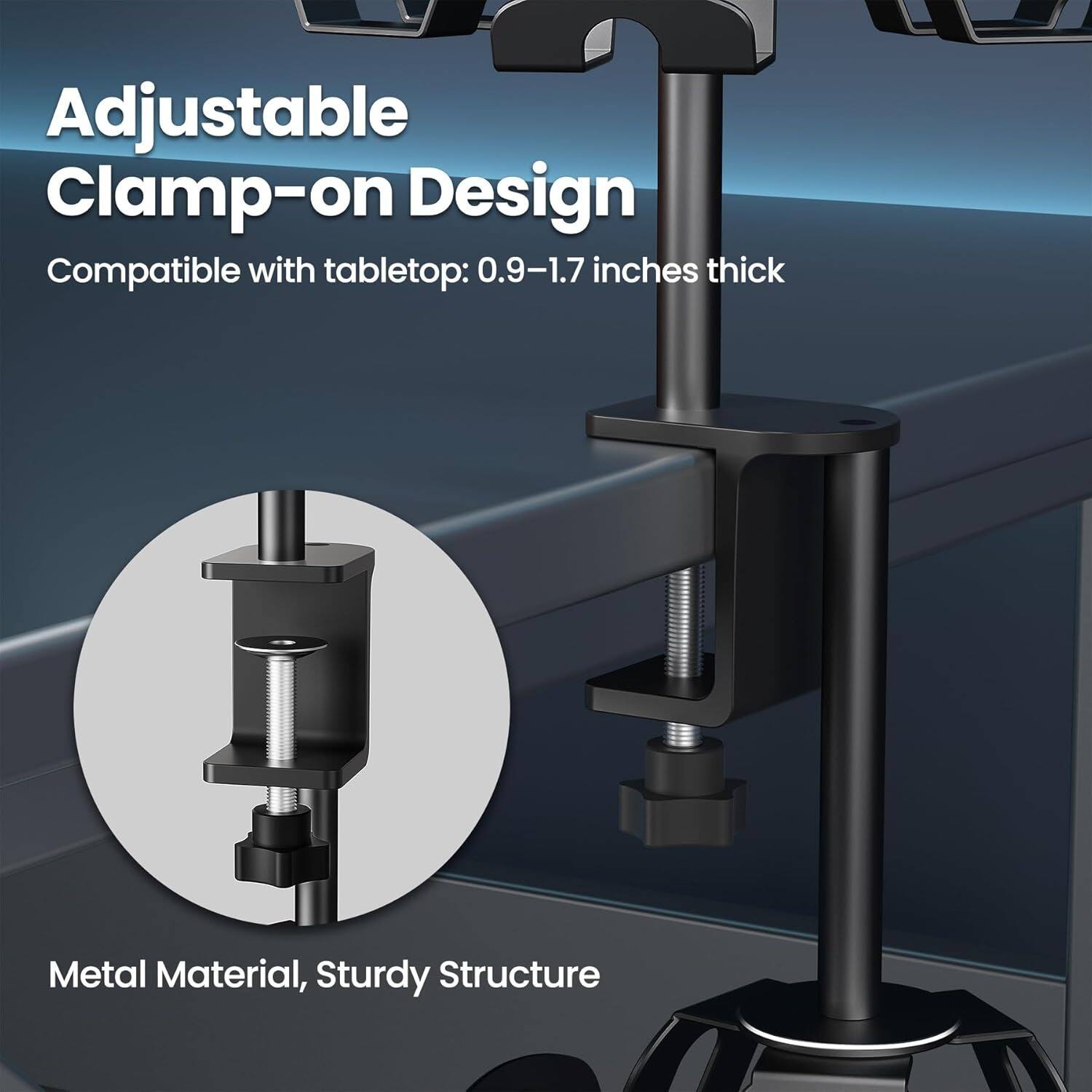 PARKER SLATER 4 Tier Rotatable Under Desk Controller & Headset Holder ...