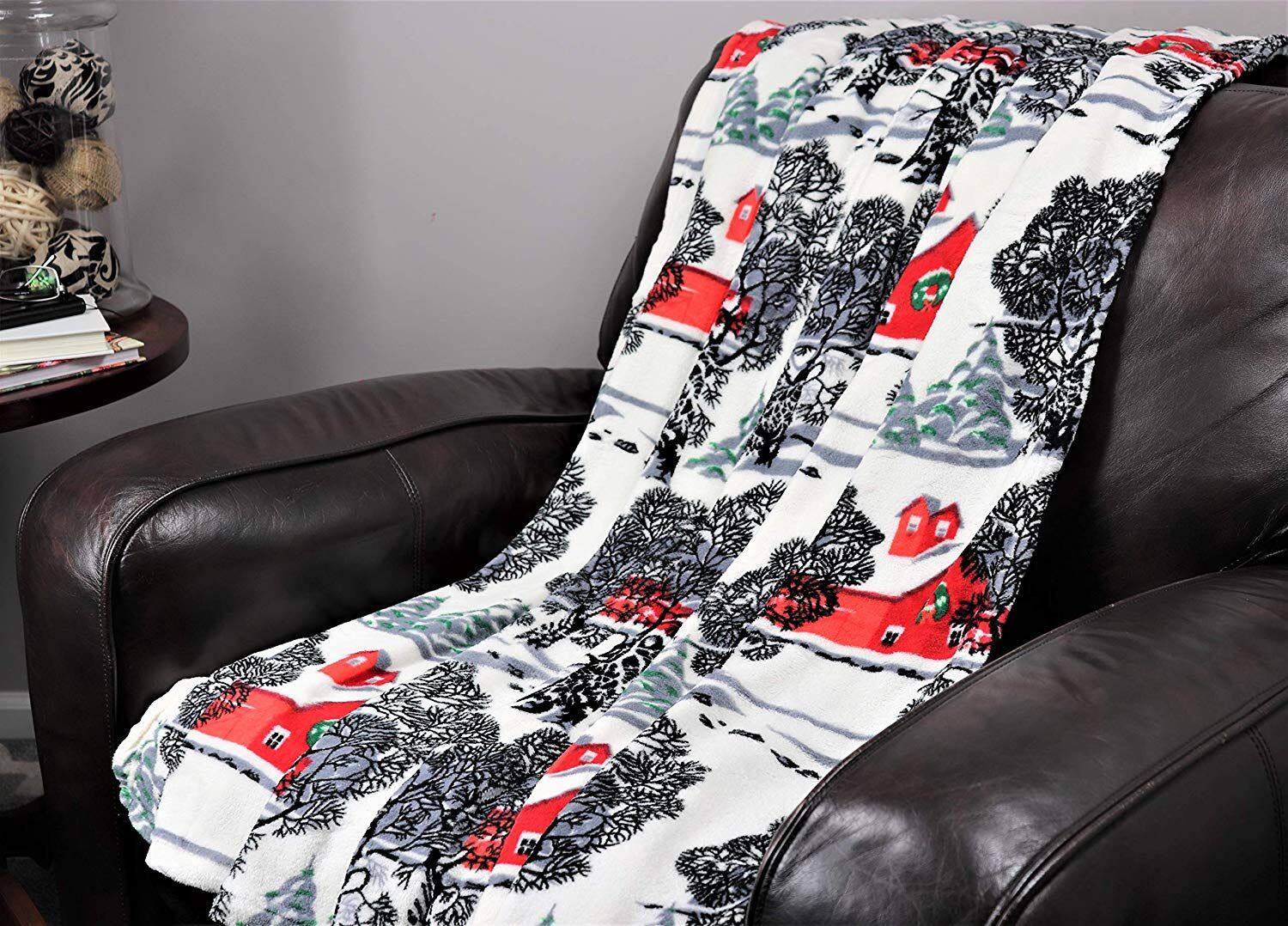 Noble House Extra Plush and Comfy Microplush Throw Blanket (50" x 60 ...