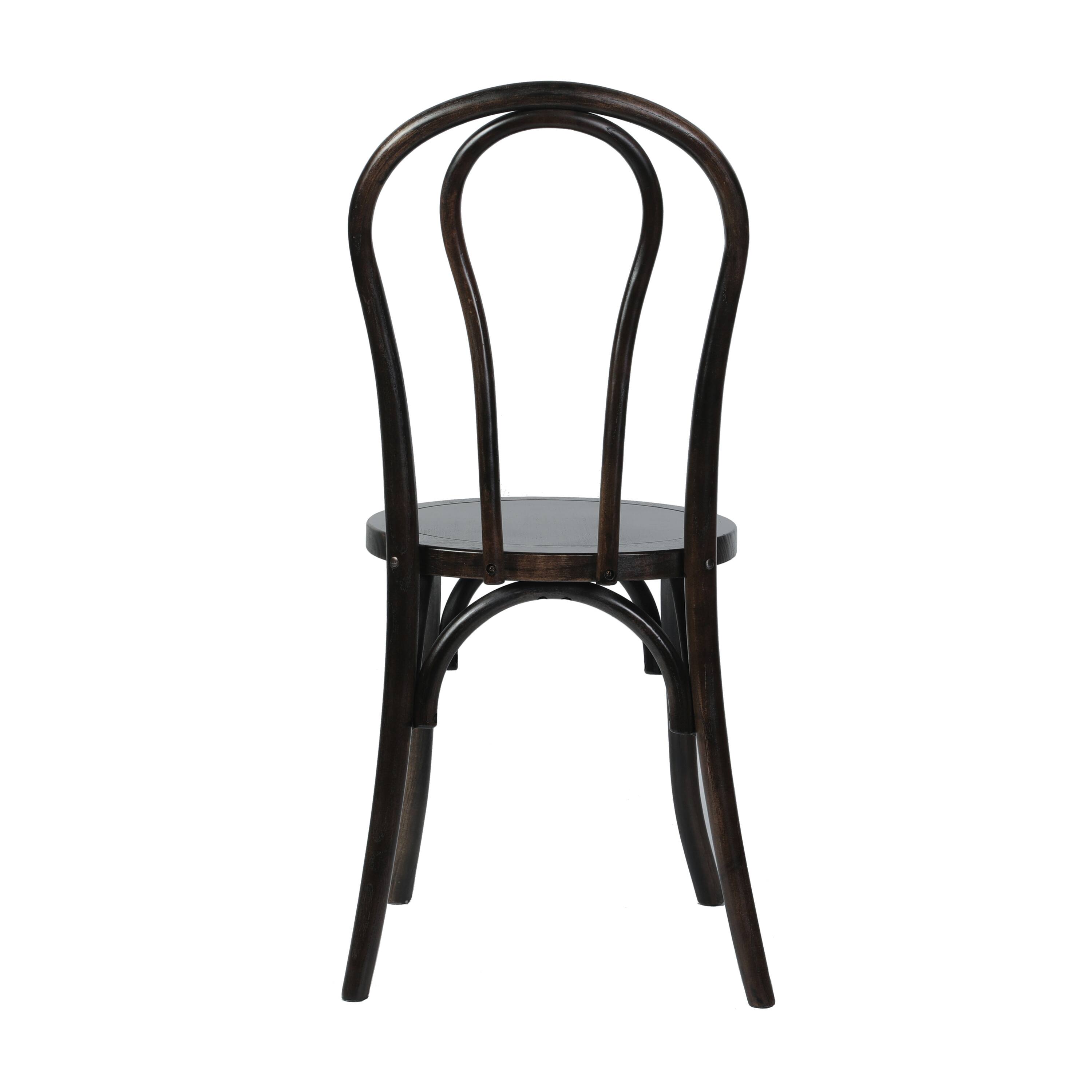 Emma + Oliver Swartz Set of 2 Solid Wood Thonet Style Stack Dining ...