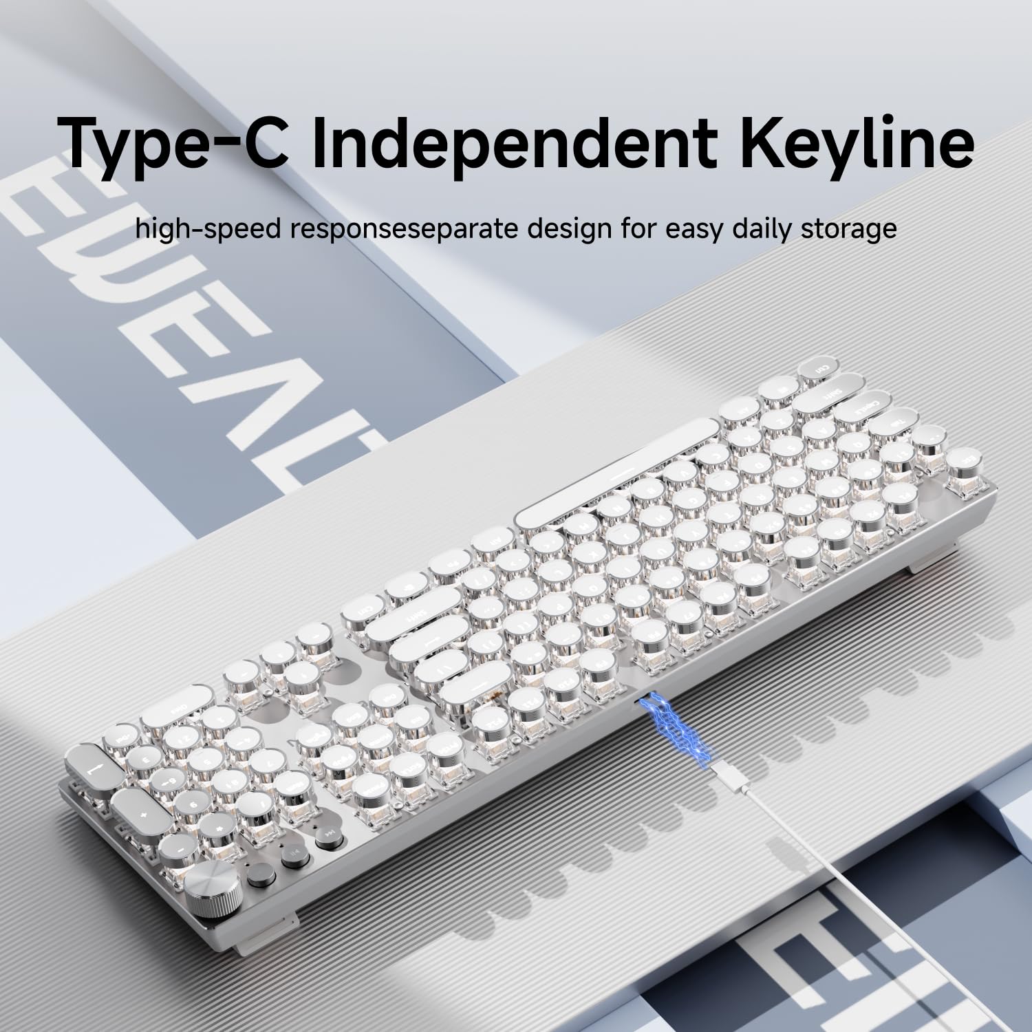 Reds Spade Eweadn Typewriter Style Mechanical Gaming Wired Keyboards ...