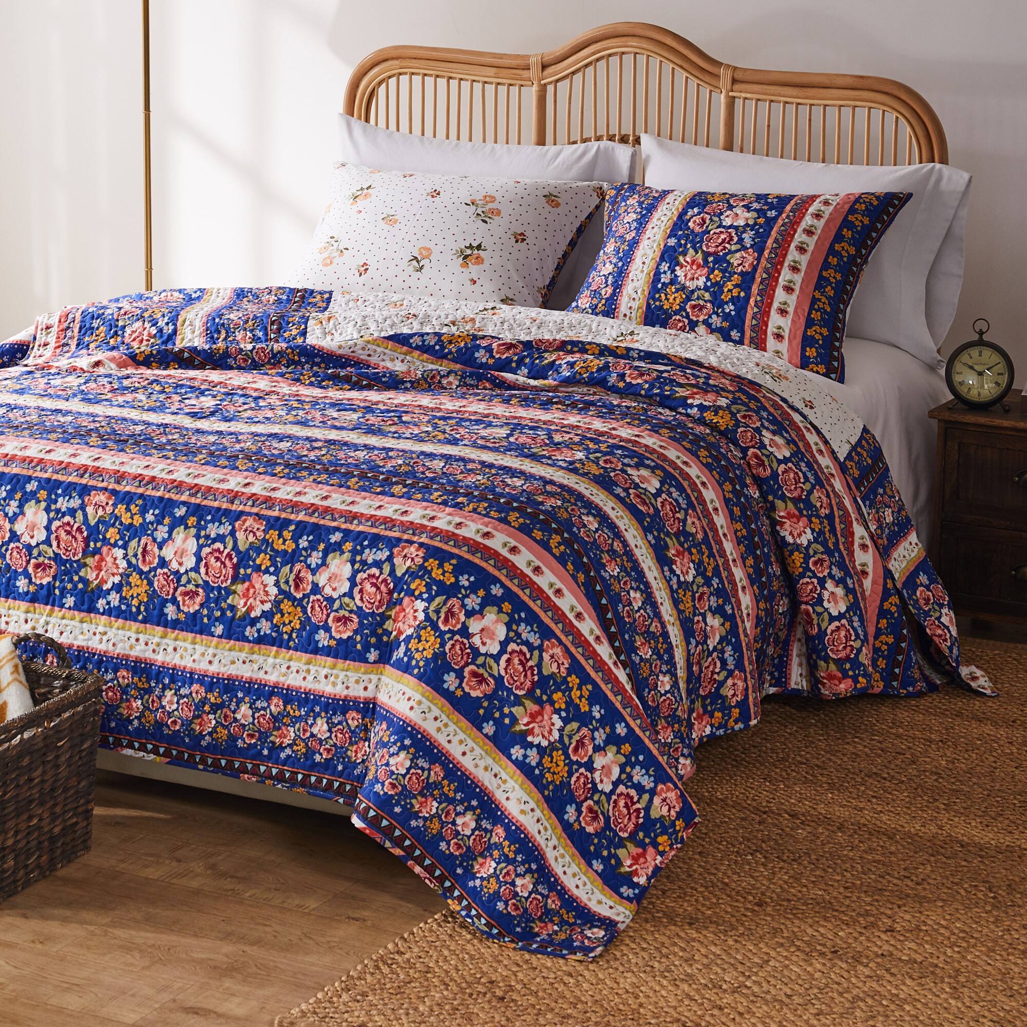BreeBe Marsha Quilt Set 2 Piece Twin/XL Blue GL-2104CMST - Best Buy