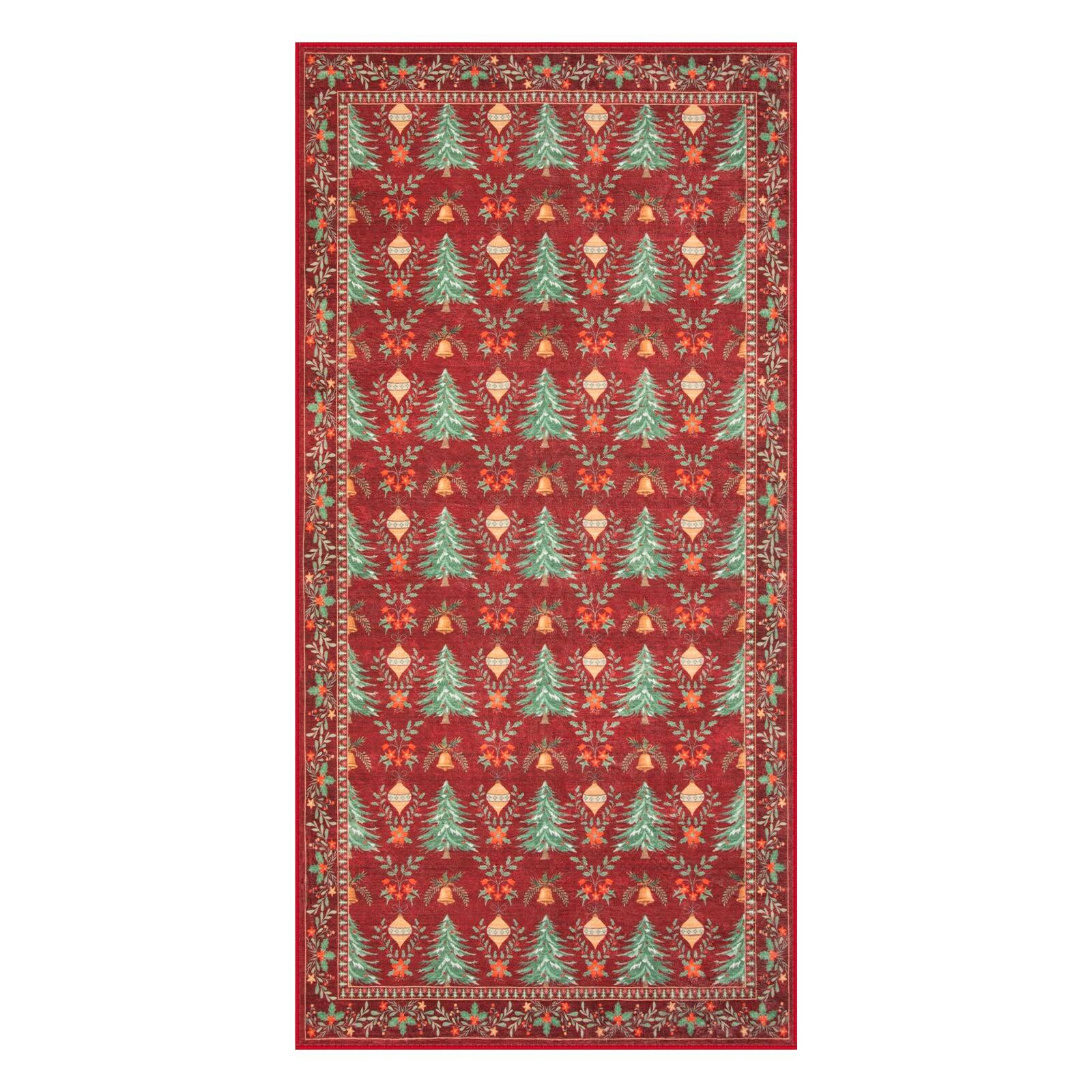 Paradigms Interiors Christmas Runner Rug Washable Runners For Hallways ...