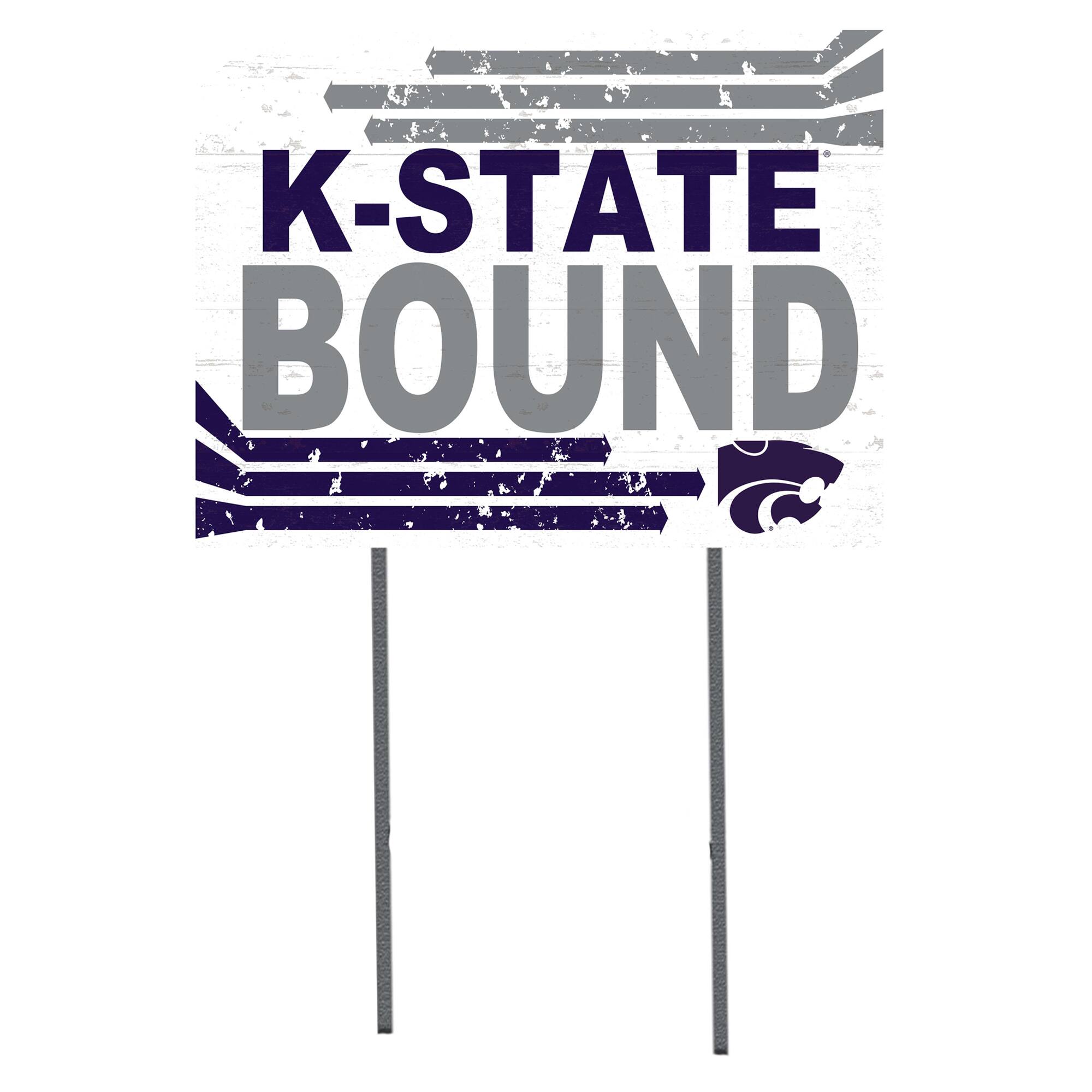 Jardine Kansas State Wildcats 18'' x 24'' Bound Yard Sign White 4940184 ...
