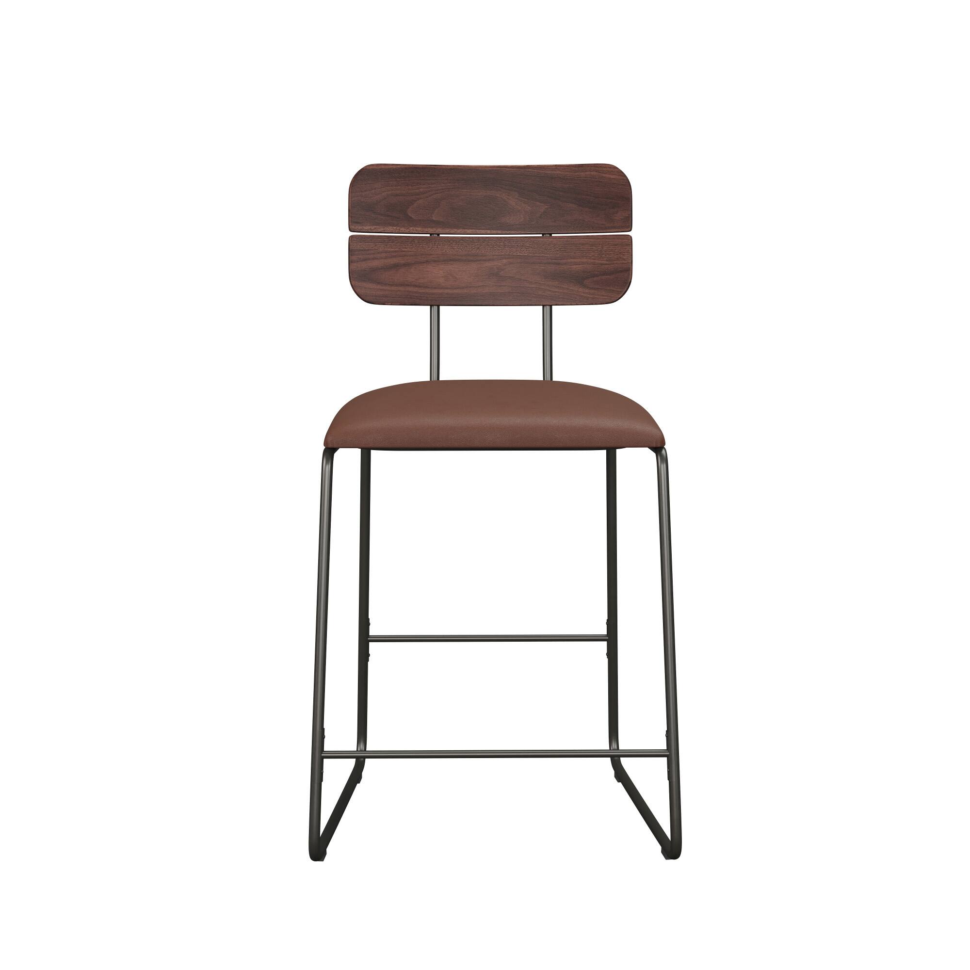 Best Buy: Walker Edison Modern Counter-Height Mixed-Material Barstool ...