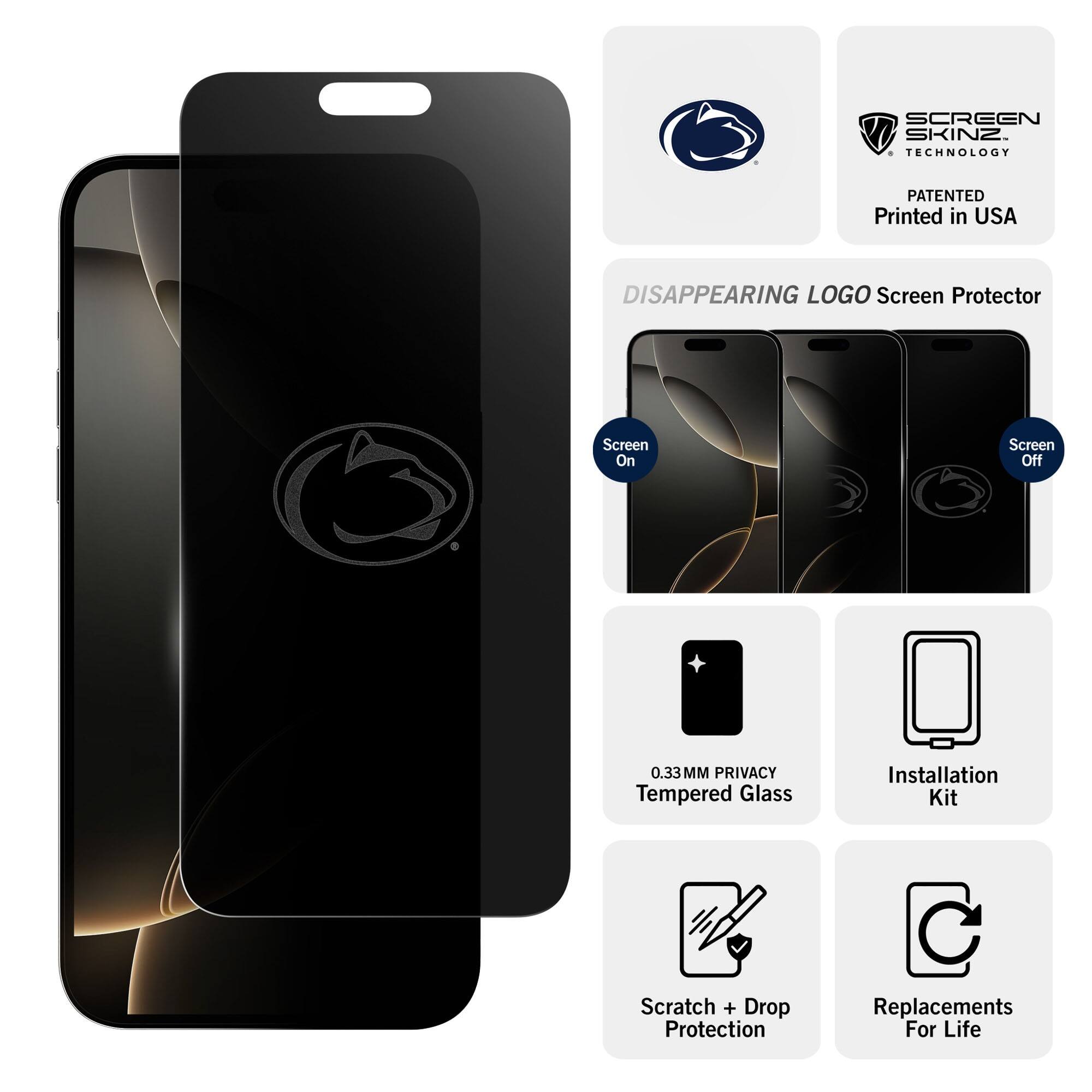 Screen Skinz Penn State Nittany Lions iPhone Privacy Screen Protector ...
