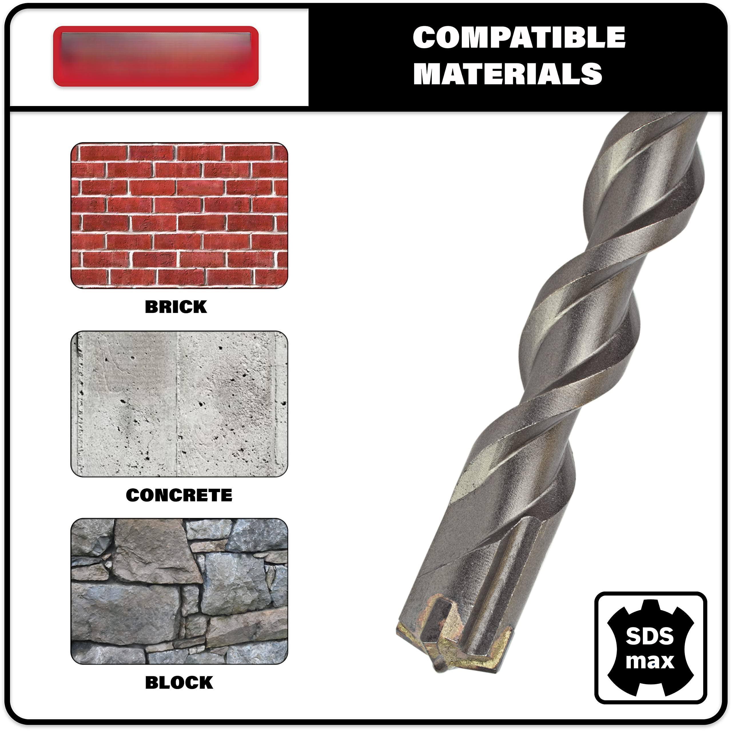 JETRANSPORT Tool 1 3 4 Inch X 21 Sds Max Rotary Hammer Drill Bit U ...