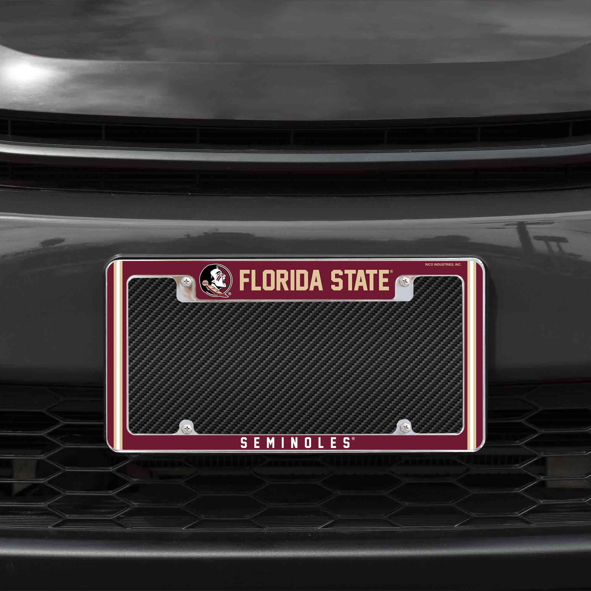Rico Industries Florida State Seminoles Chrome Metal License Plate ...