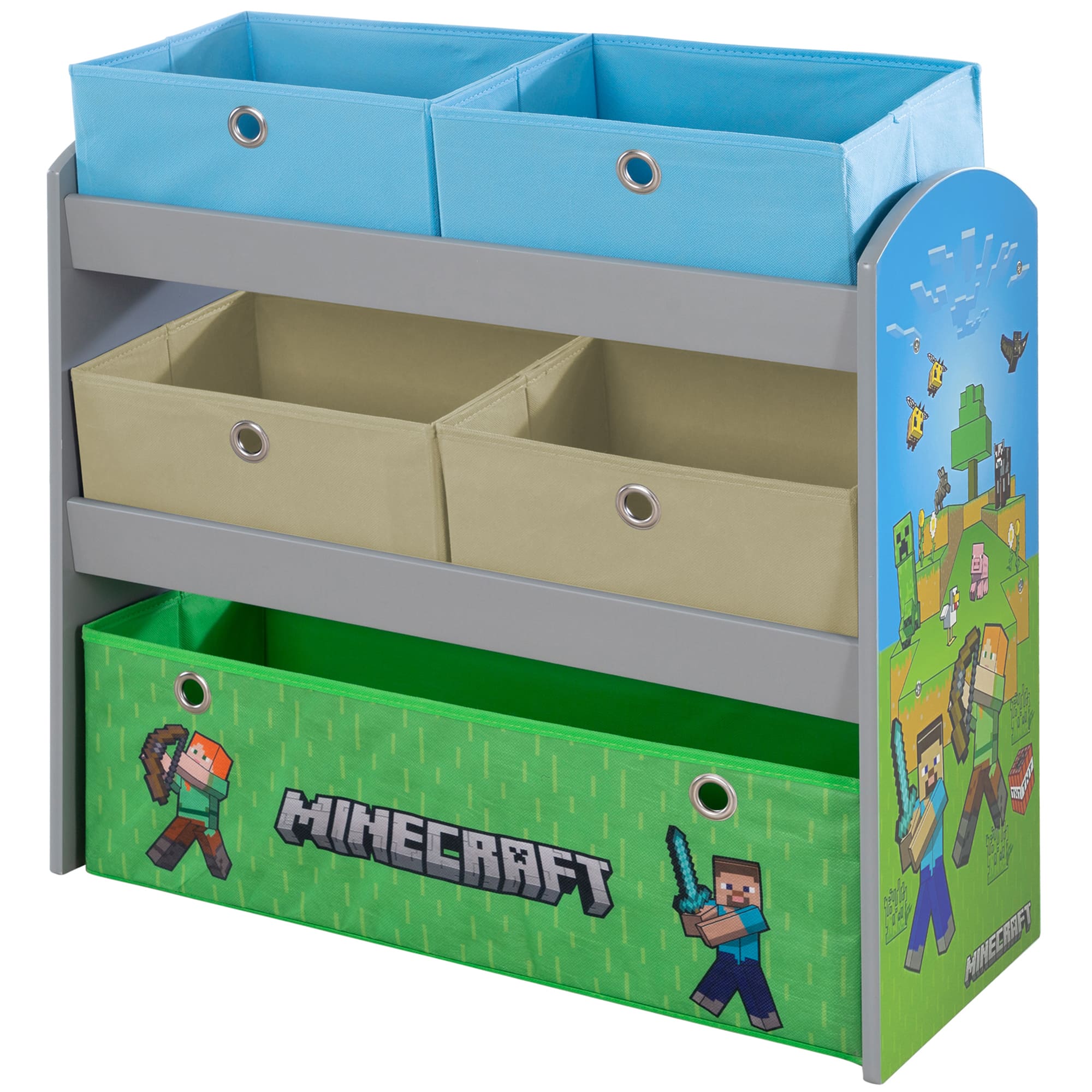 Best Buy: Phoenix Minecraft: Play Shelf & Fabric Boxes G7640340671541