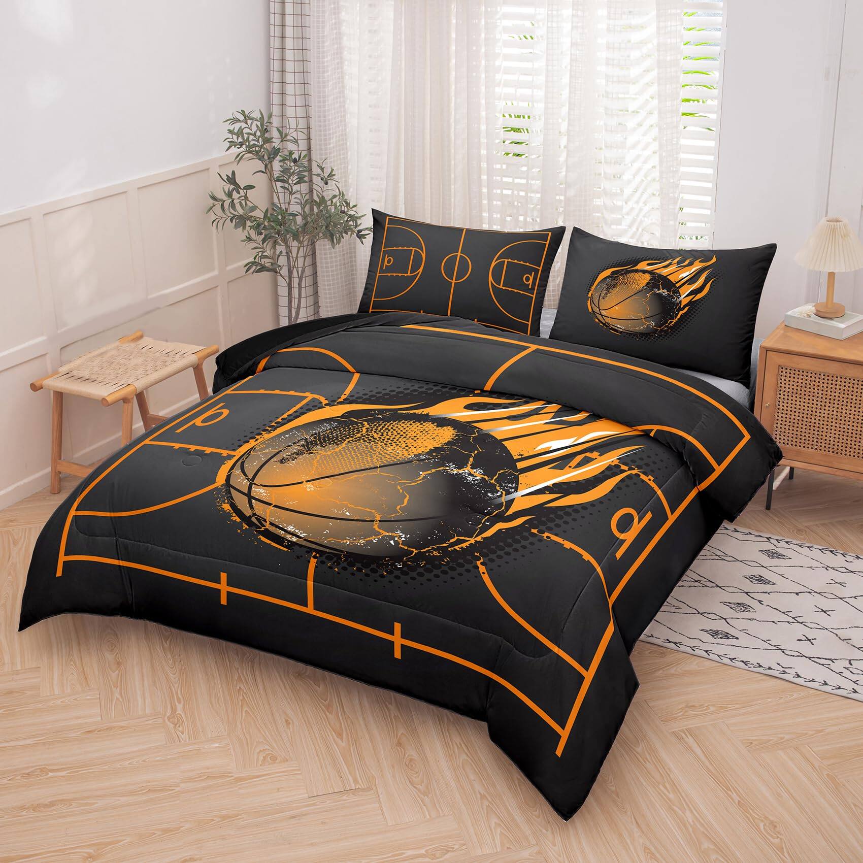 Paradigms Interiors Basketball Bedding Set Sports Comforter Sets For ...