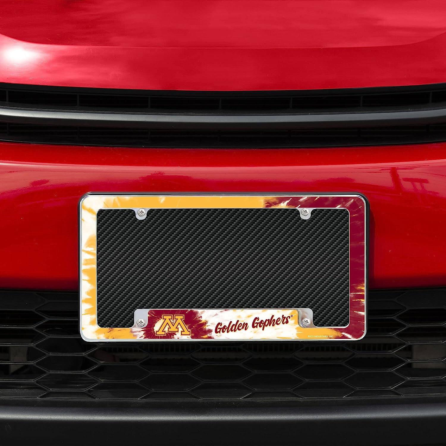 Rico Industries Minnesota Golden Gophers Chrome Metal License Plate ...