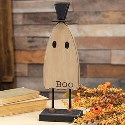 BreeBe Wooden Top Hat Boo Ghost on Base Natural, Black G37890 - Best Buy