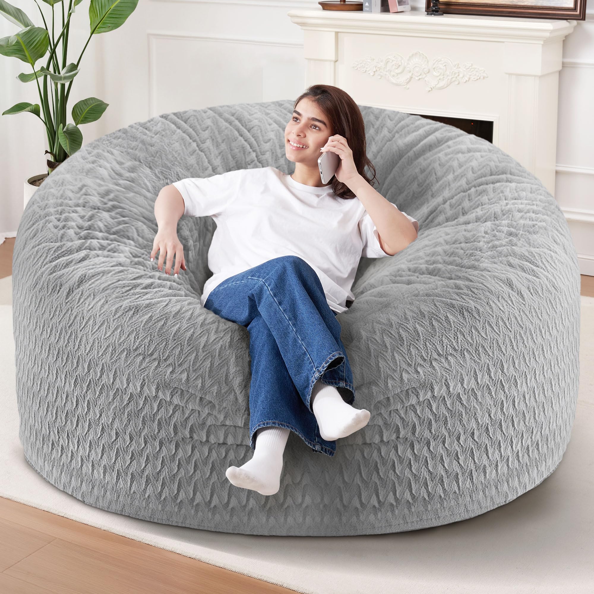 JETRANSPORT 2ft Bean Bag Chair Giant Chairs For Adults Big Bags With ...
