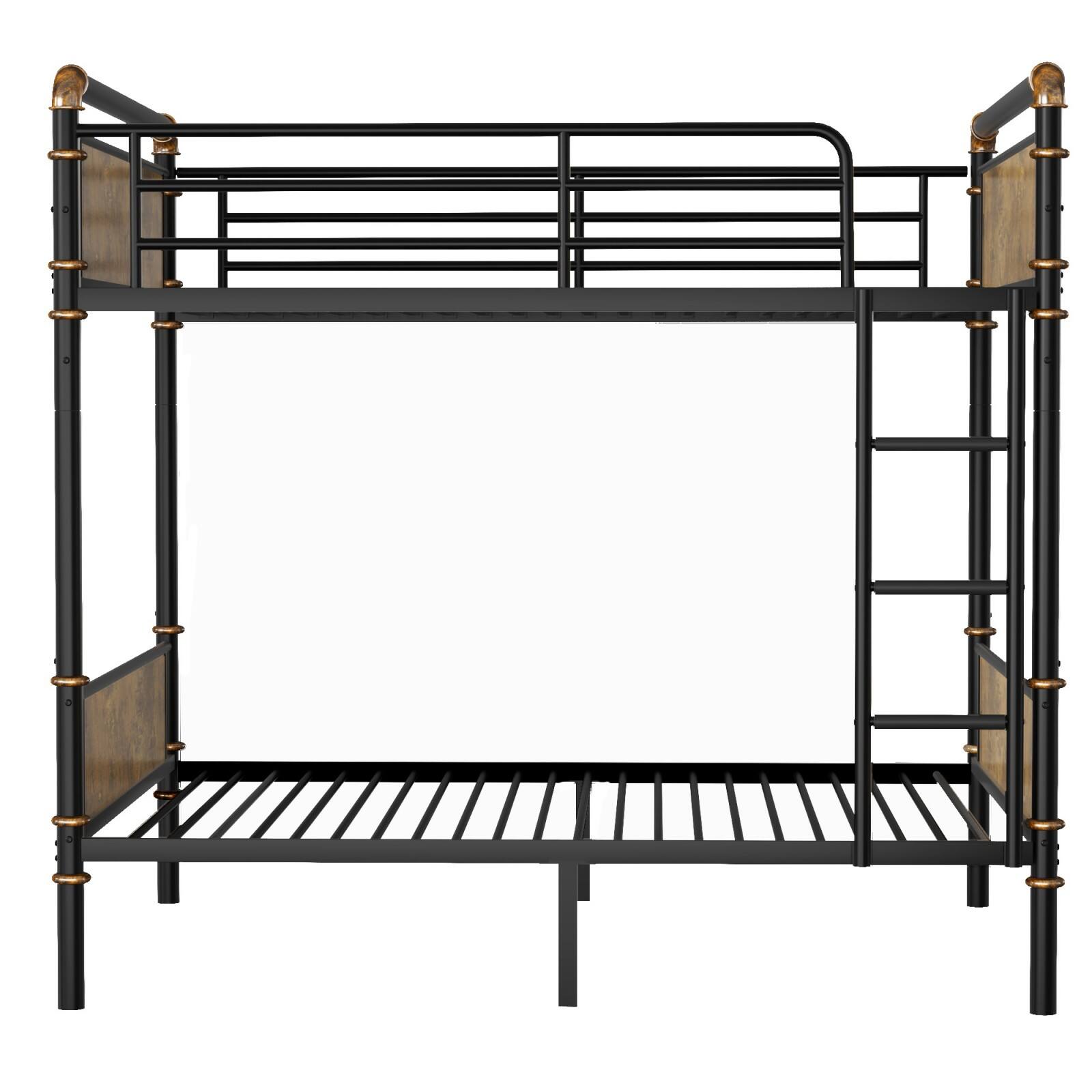 Ecooso Twin XL over Twin XL Metal Bunk Bed, Industrial Detachable ...