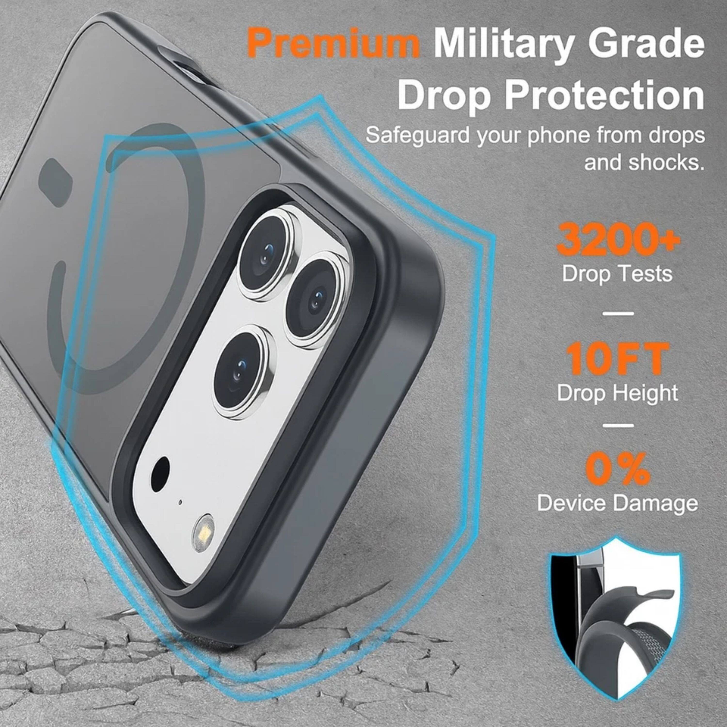 Kitcheniva Frosted Shockproof Phone Cover Plus Tempered Glass For ...
