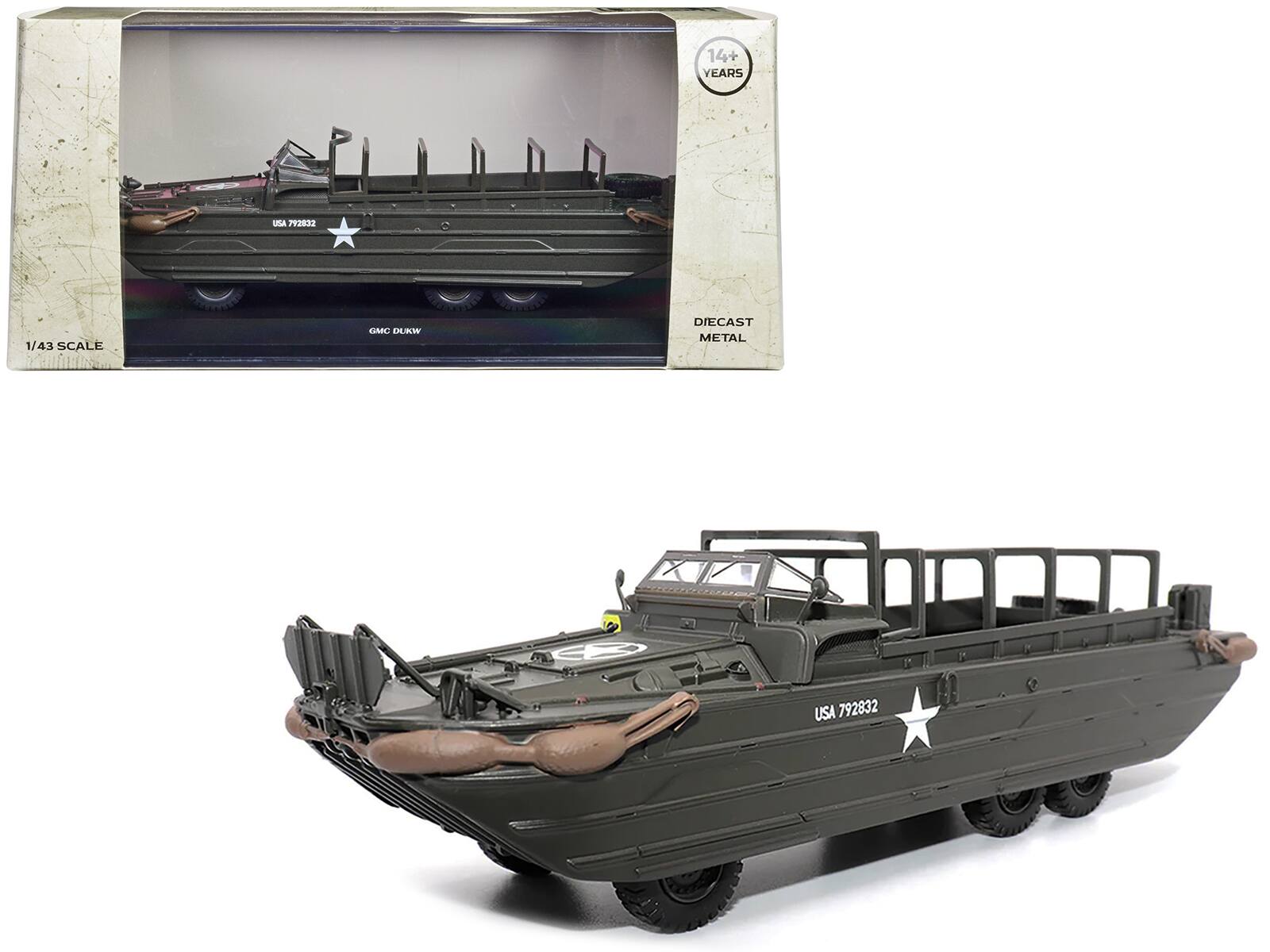 GMC DUKW Amphibious Vehicle Olive Drab "United States Army" 1/43 ...