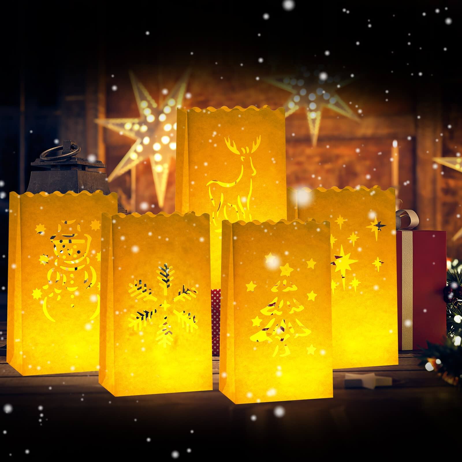 Paradigms Interiors Christmas Luminary Bags Paper Resistant 5 Holiday ...