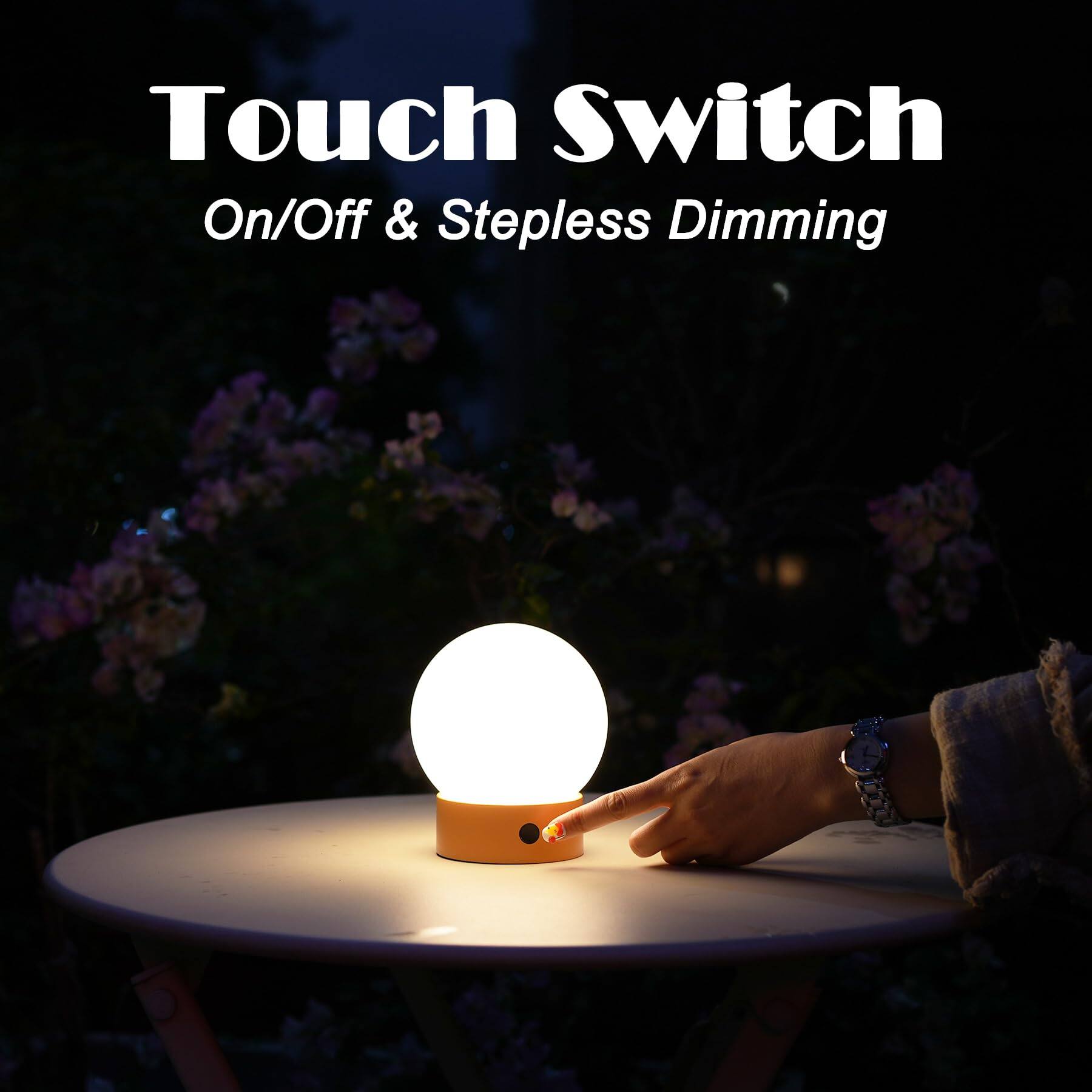 Dazzling Pops Cute Cordless Table Lamp Rechargeable Battery Operated ...