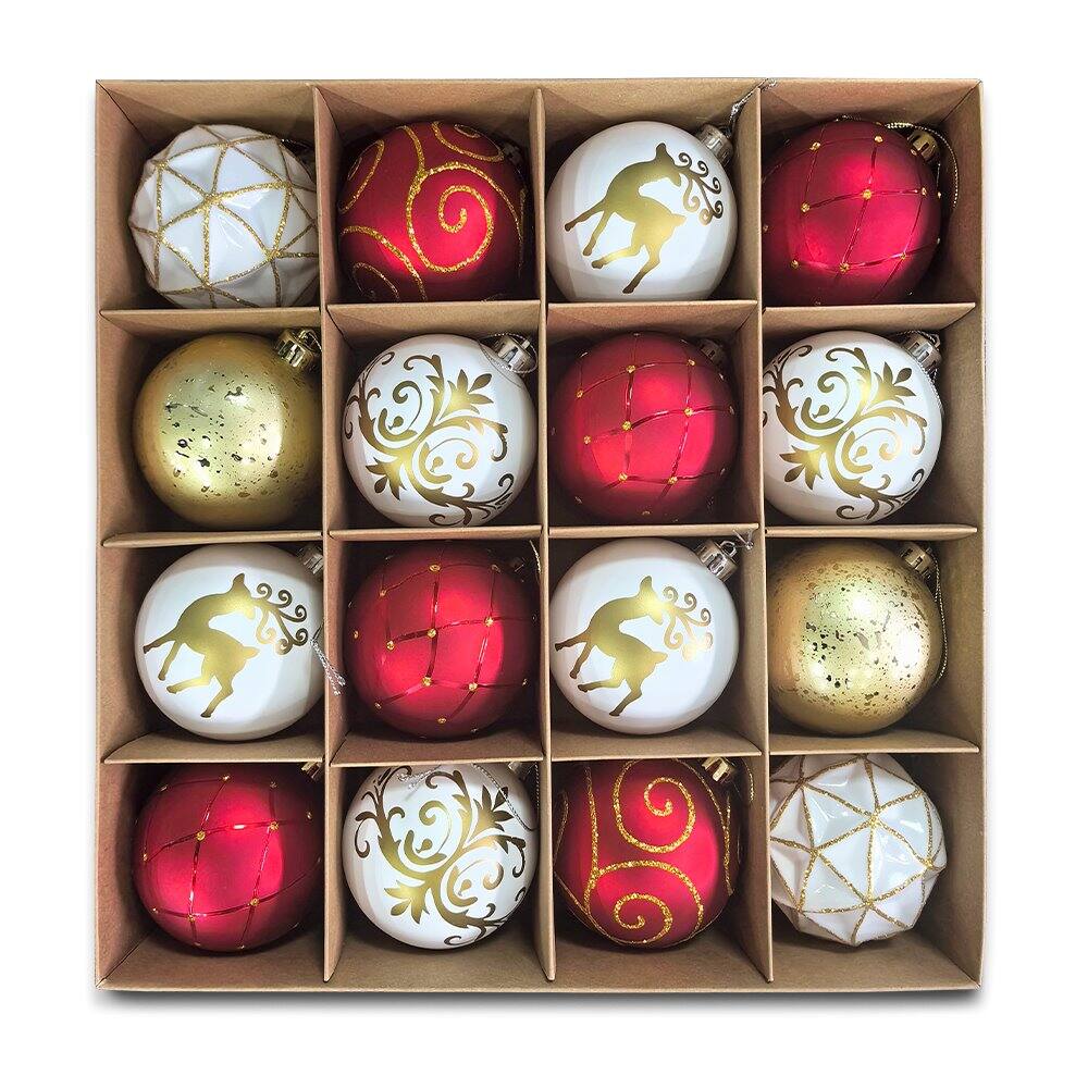 OrnamentallyYou Charming Elegance Ornament Bundle 16 Piece Set Red ...