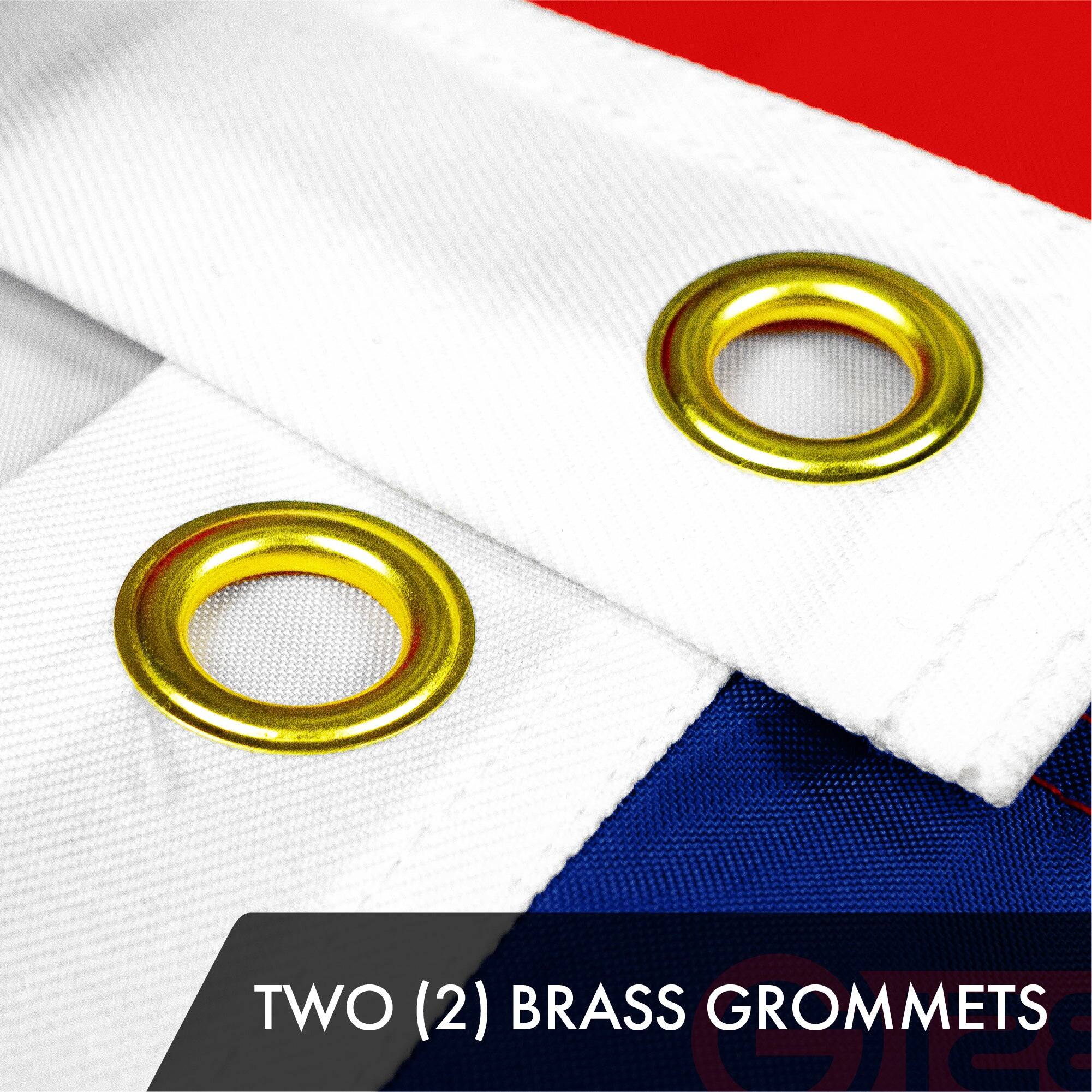 G128 Georgia State Flag Embroidered Polyester 3x5 ft Assorted Colors ...