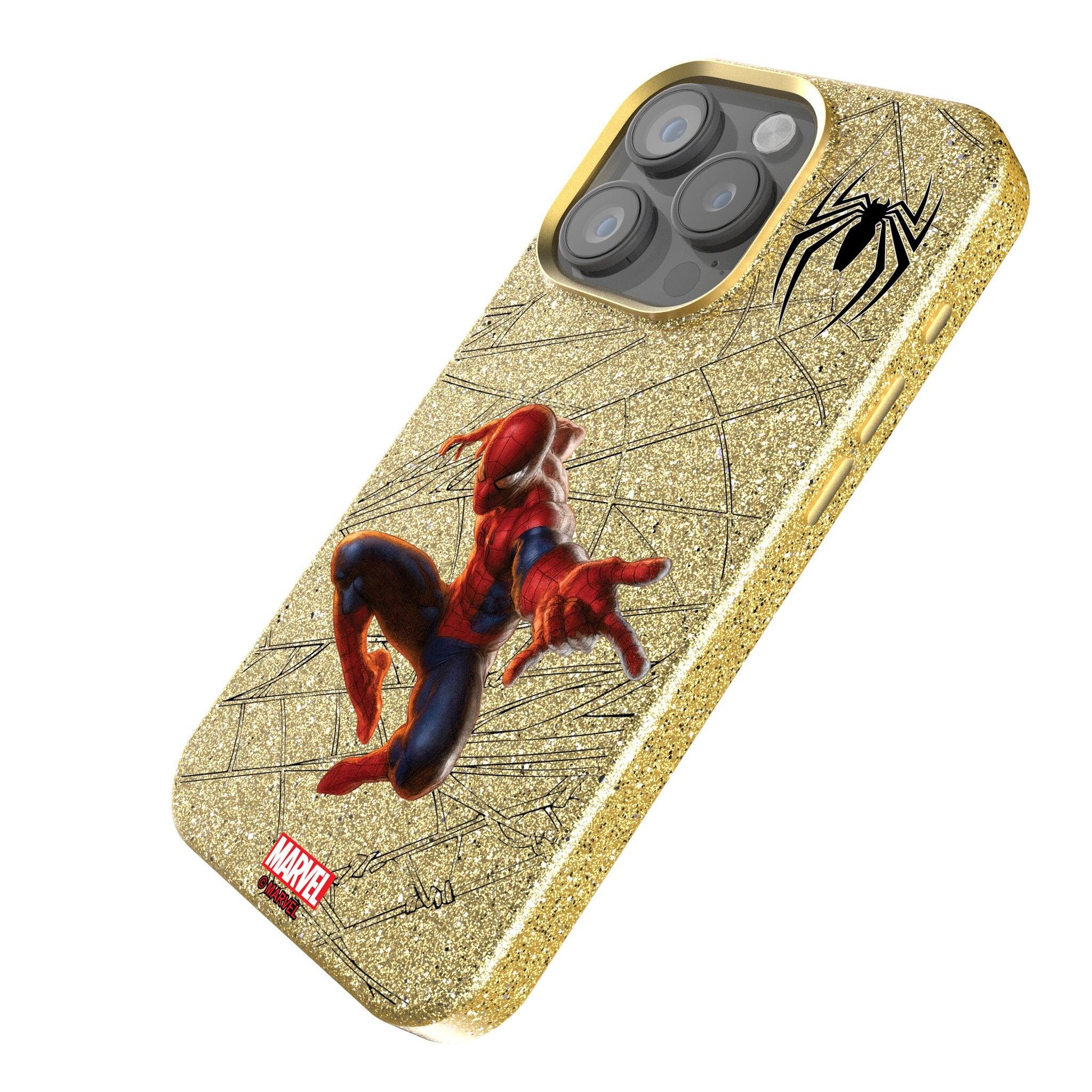 Keyscaper Marvel MechLine Gold Bling Phone Case Apple iPhone 15 Pro ...