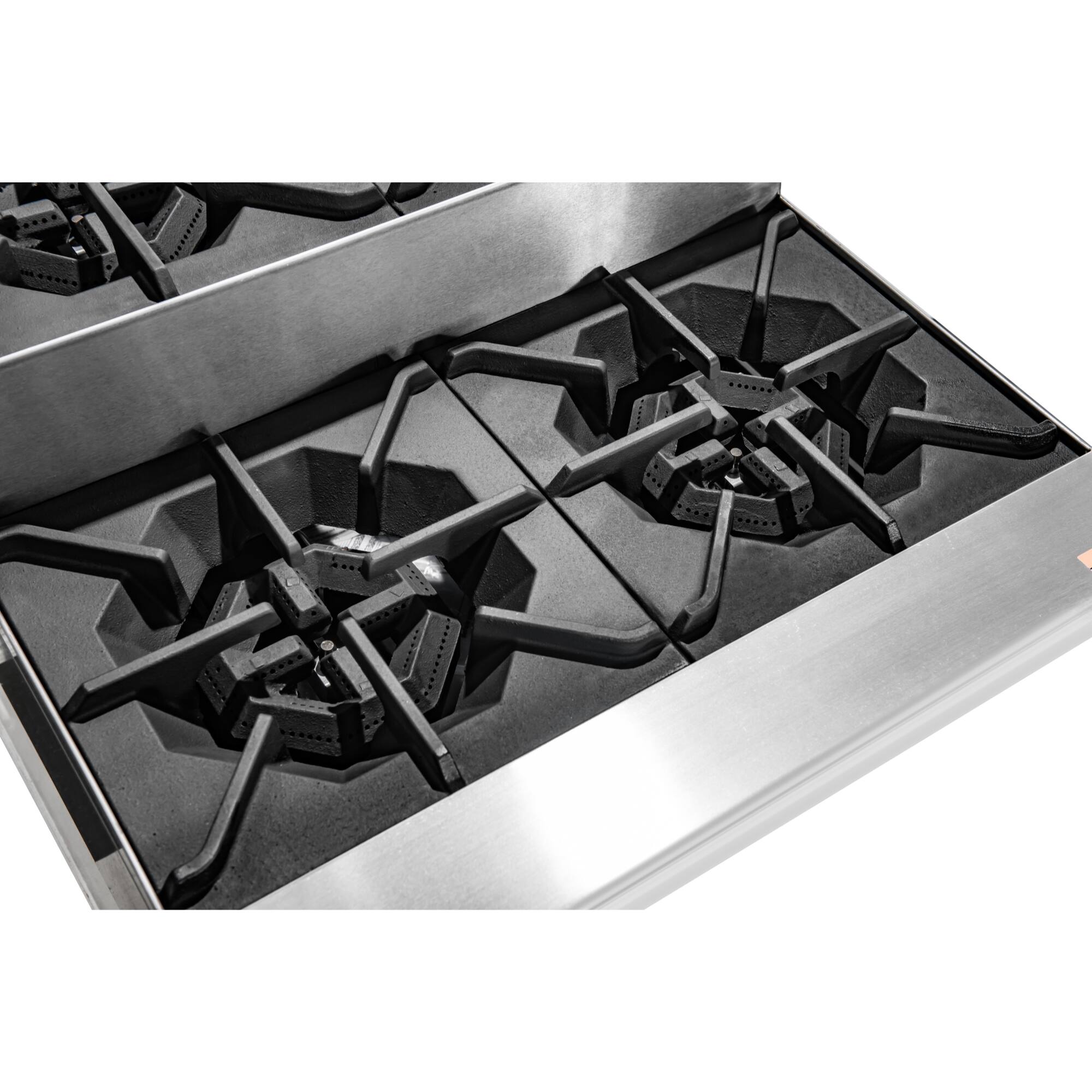 Koolmore 24 in. Commercial Four Burner Step Up Range, 104000 BTU in ...