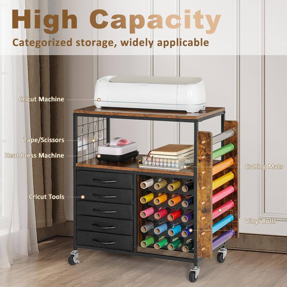 JETRANSPORT Organization And Storage Craft Table For Cricut Machines ...