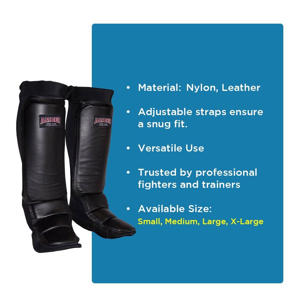 Amber Sporting Goods Ultimate MMA Shin & Instep Protector, Durable ...