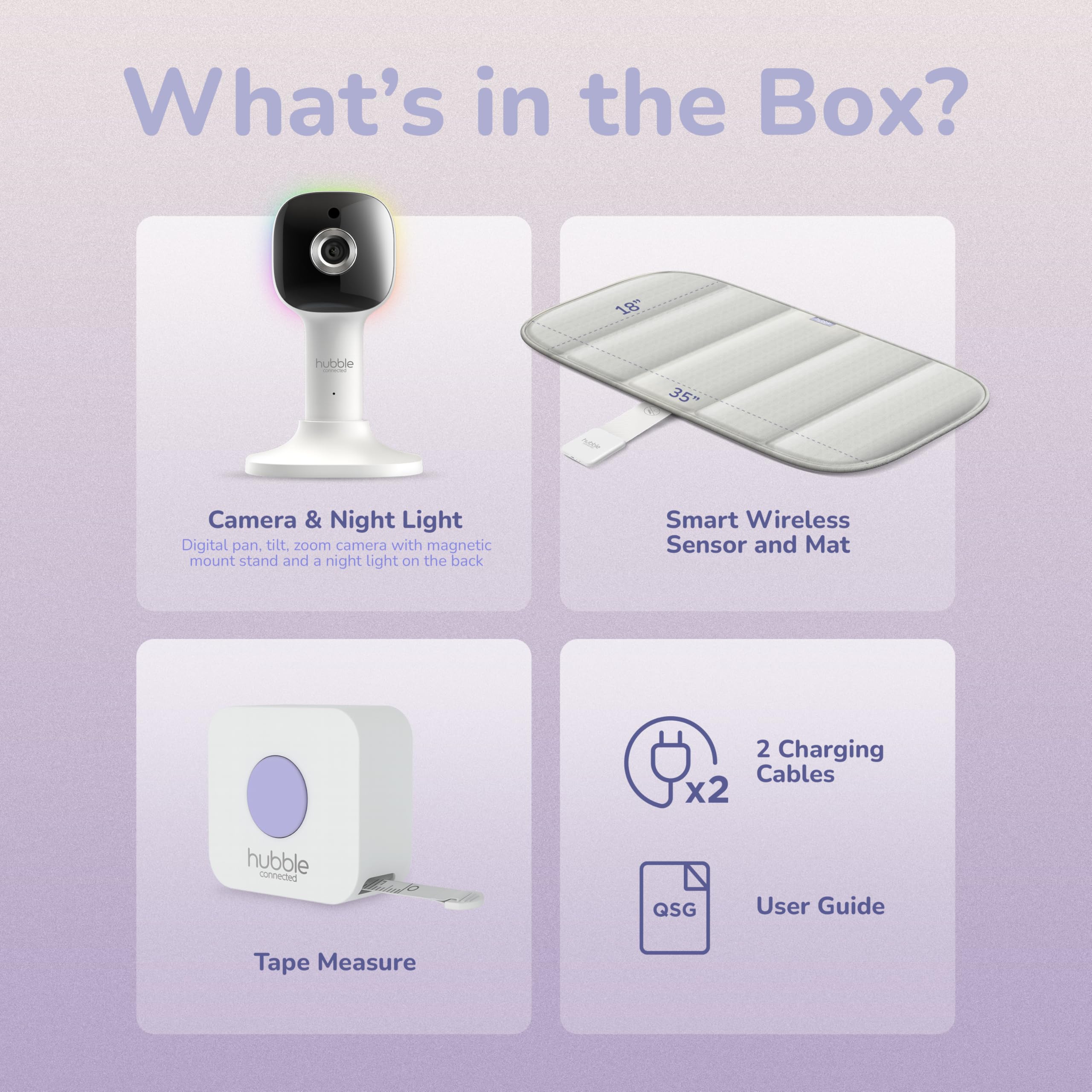 Hubble Connected Dream+ Bundle Non Wearable, Smart Wi Fi Enabled Baby ...